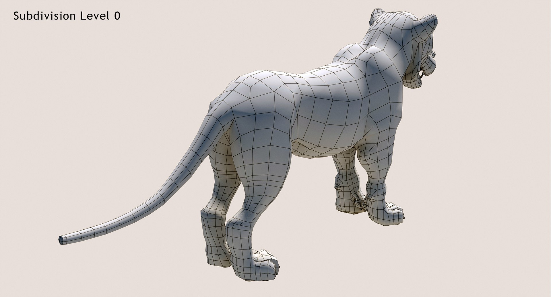 cartoon tiger cat animation 3d max