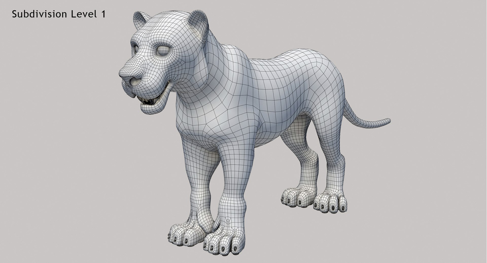 cartoon tiger cat animation 3d max