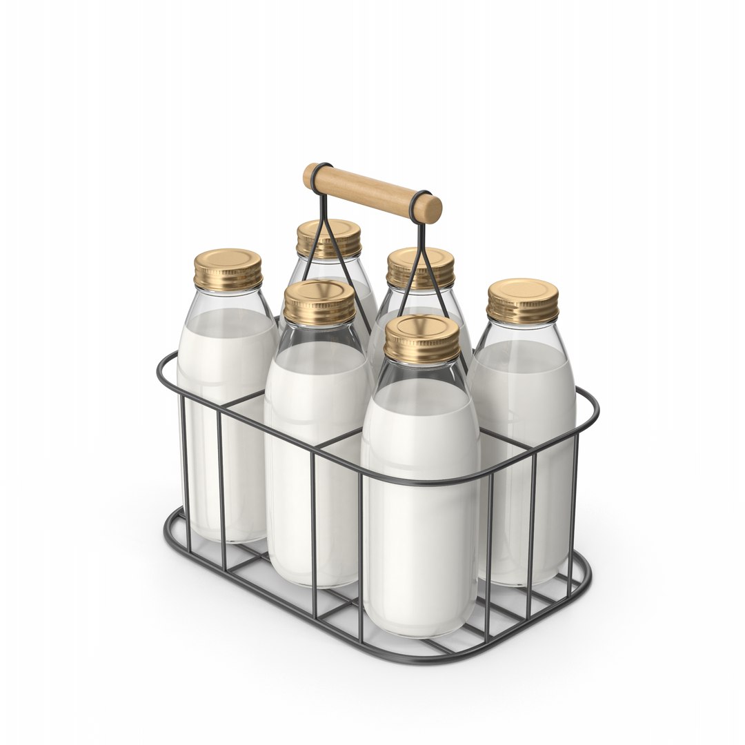 Milk Bottle Carrier Set 3D - TurboSquid 2161308