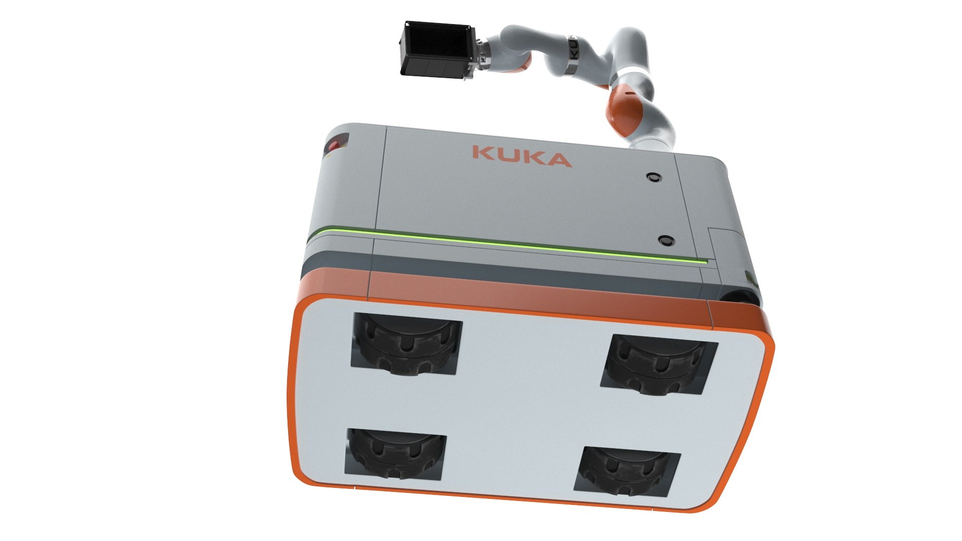 Mobile Robot KUKA KMR Iiwa With Special Box Rigged For Maya 3D Model ...