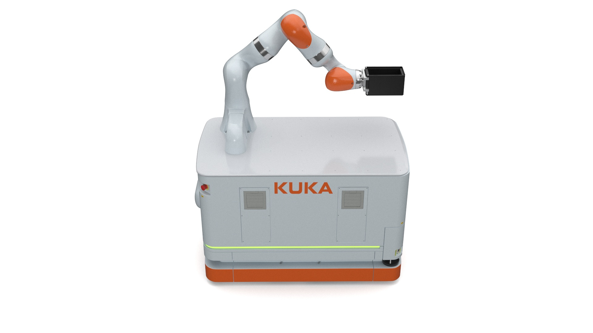 Mobile Robot KUKA KMR Iiwa With Special Box Rigged For Maya 3D Model ...