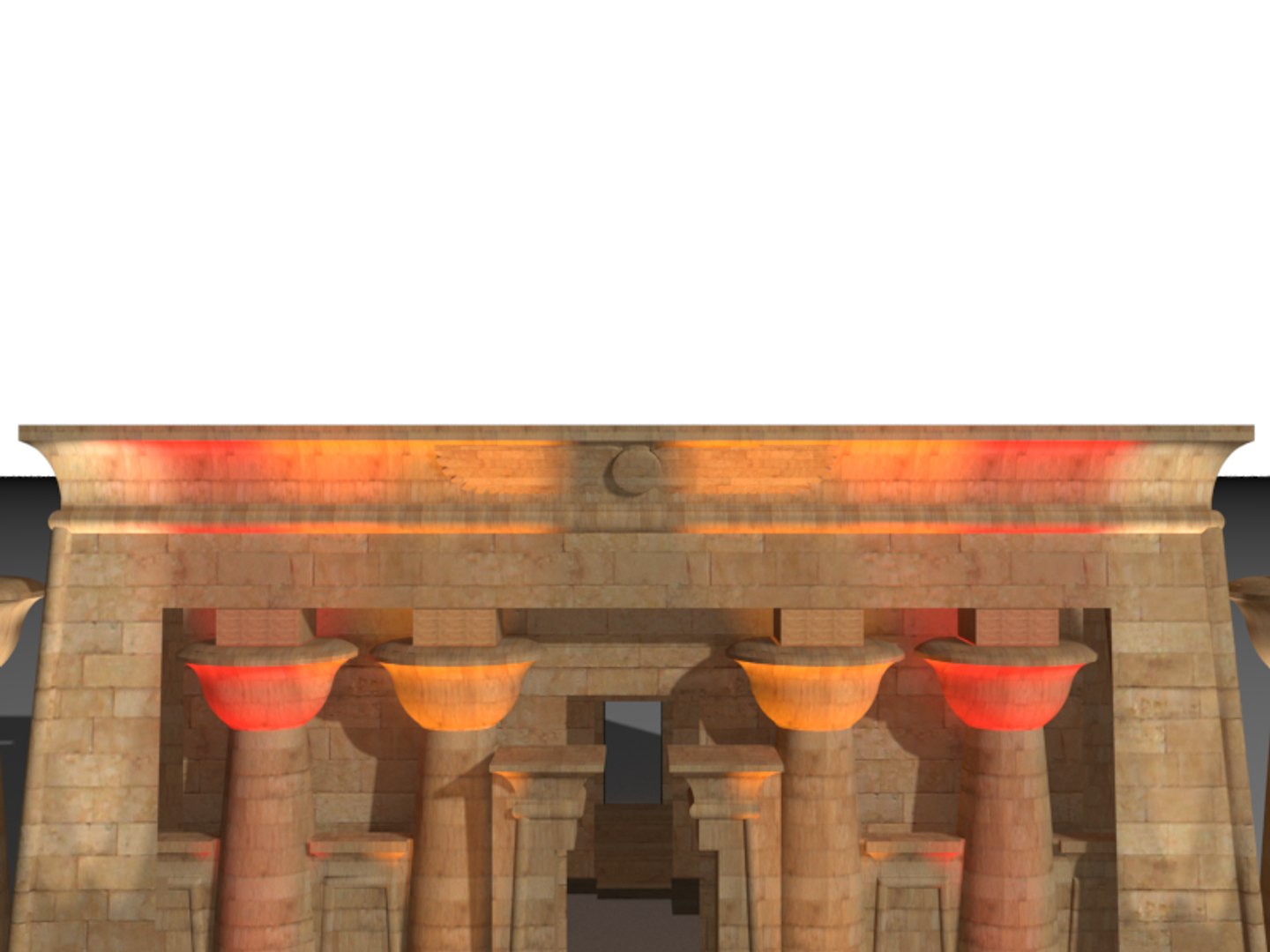 3D Model Pharaonic Temple Edfu - TurboSquid 1583224