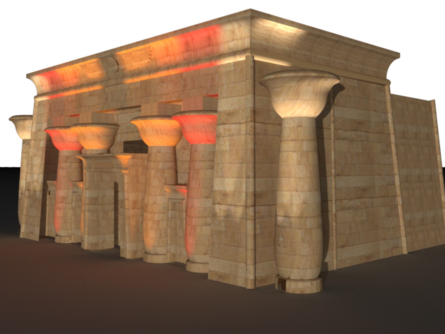 3D Model Pharaonic Temple Edfu - TurboSquid 1583224