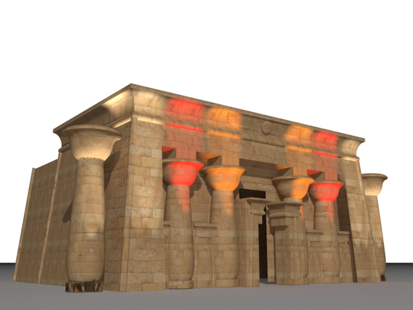 3D Model Pharaonic Temple Edfu - TurboSquid 1583224