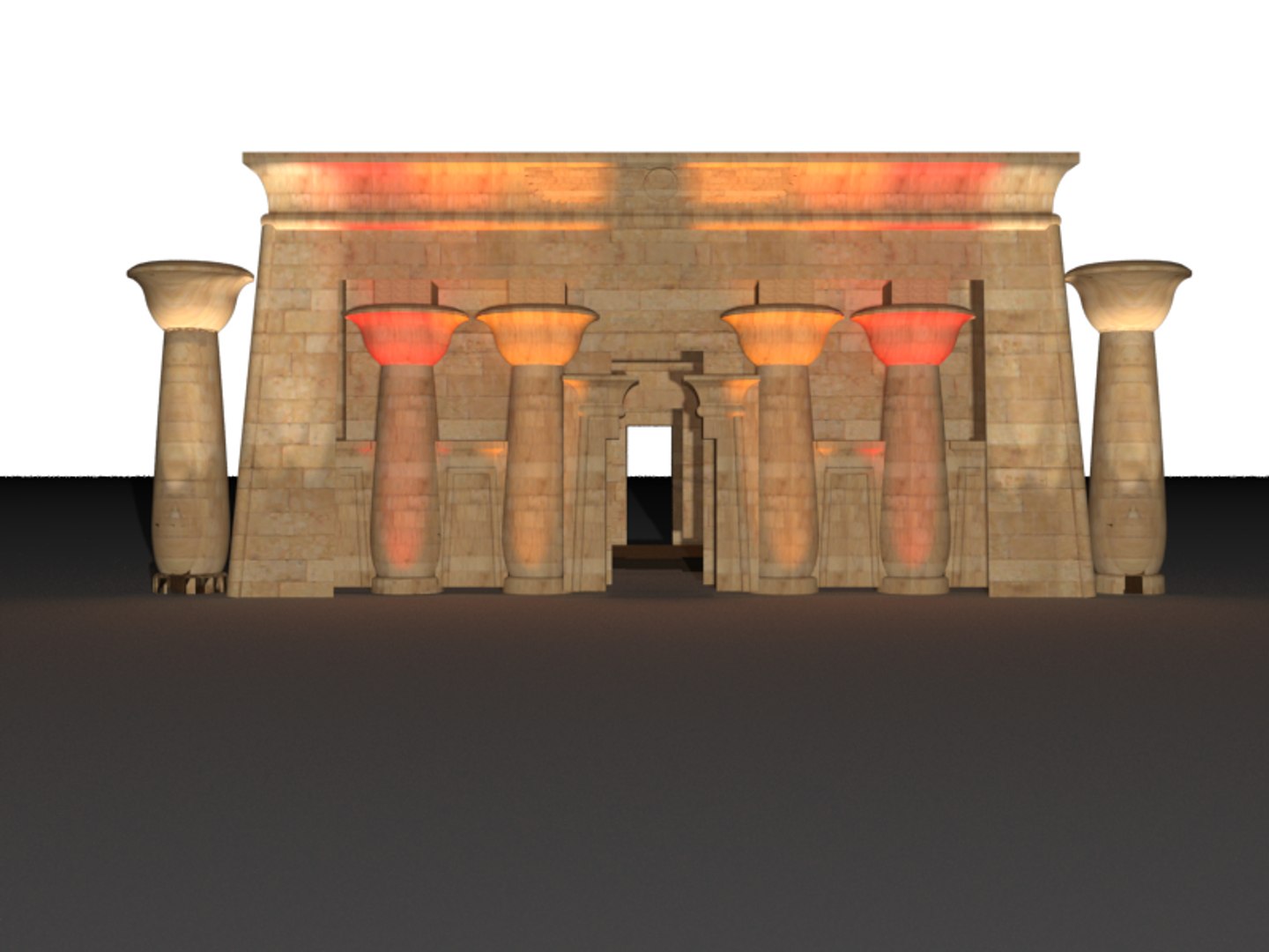 3D Model Pharaonic Temple Edfu - TurboSquid 1583224