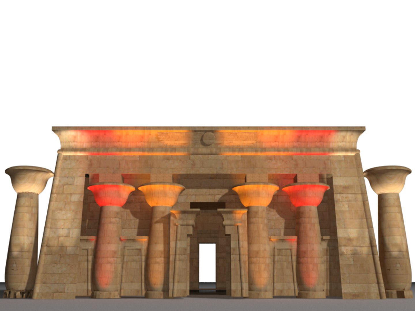 3D Model Pharaonic Temple Edfu - TurboSquid 1583224