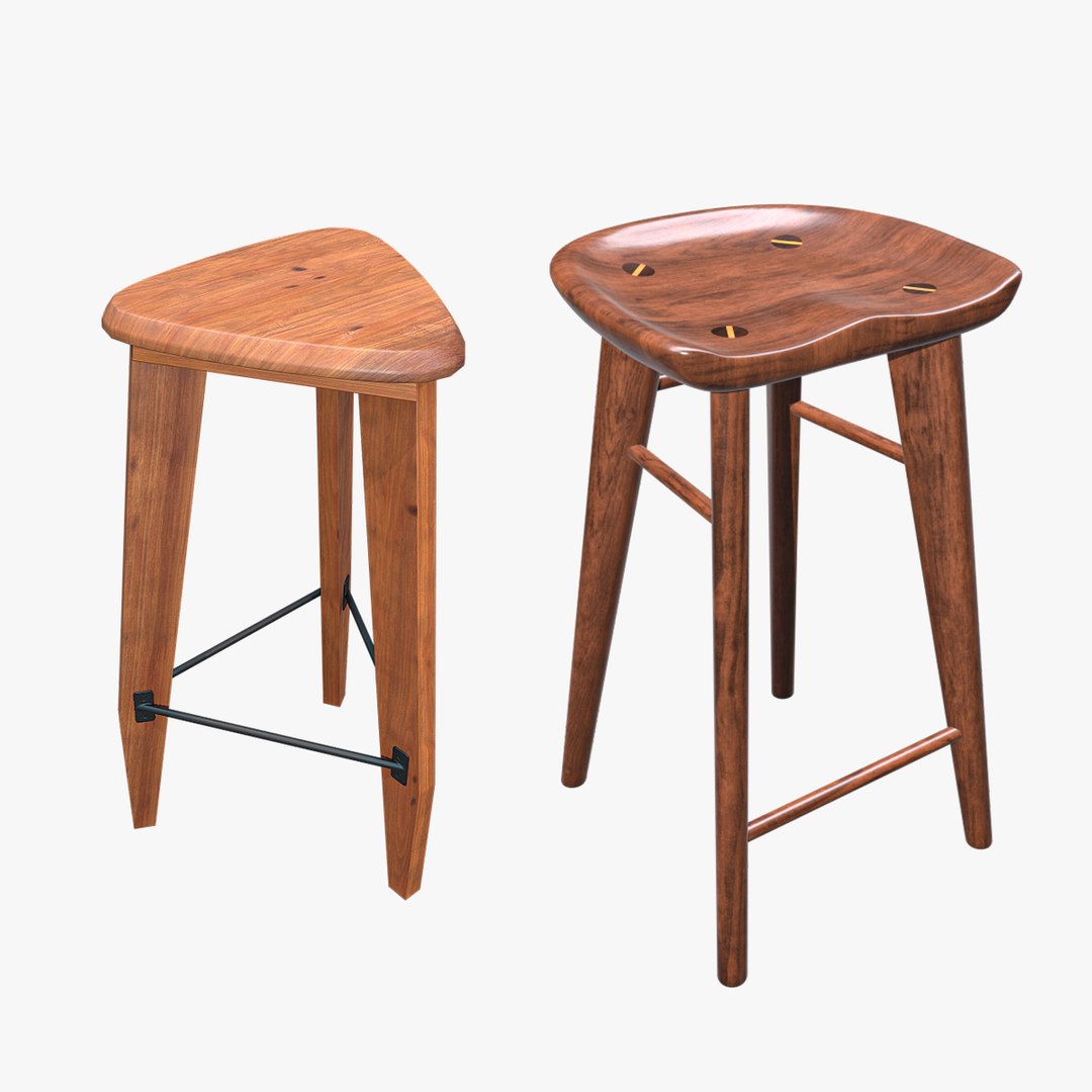 3D High Stool Chair Collection Model - TurboSquid 2119605