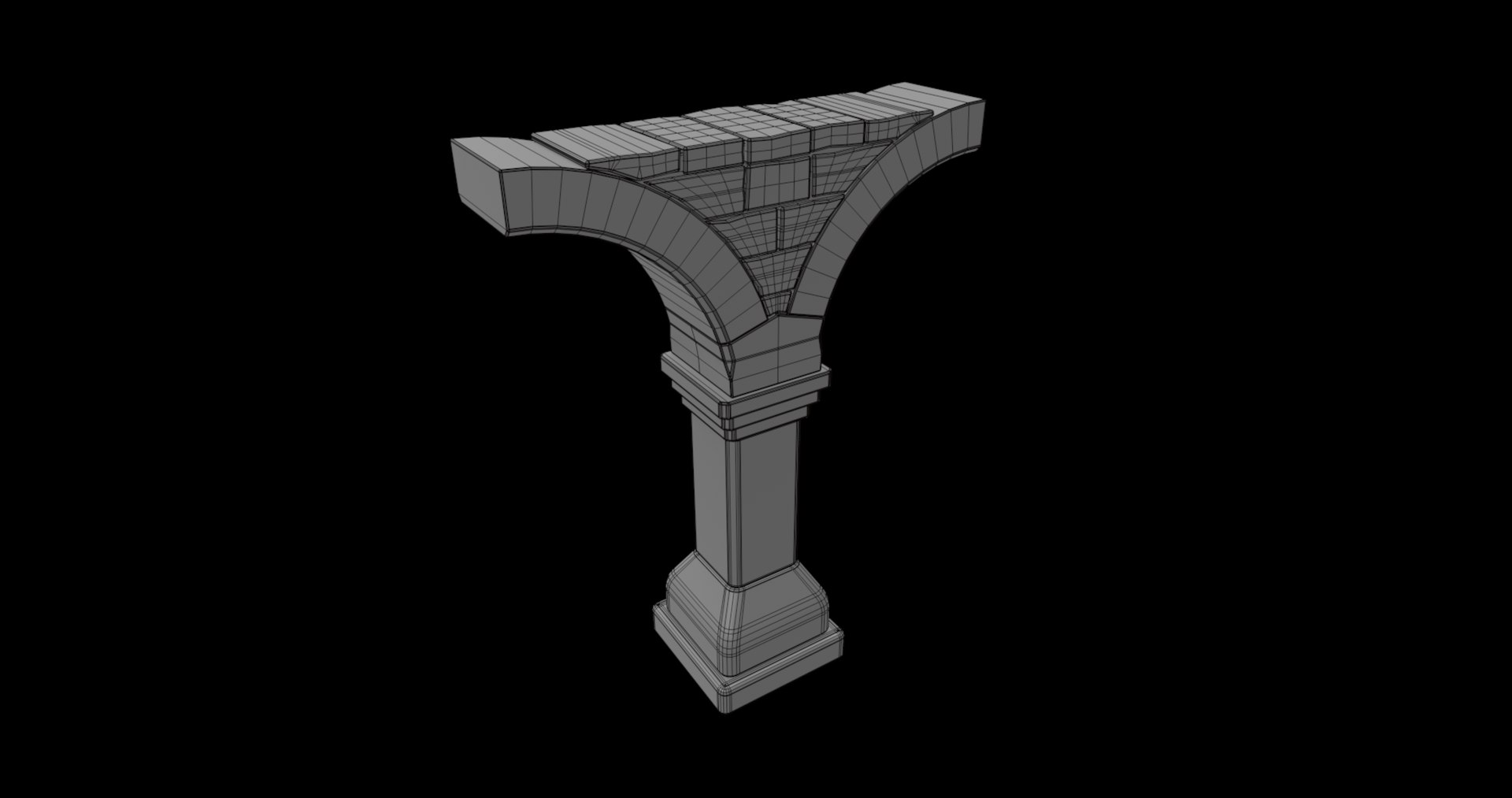 3D Model Stone Medieval Arcade - TurboSquid 2372208