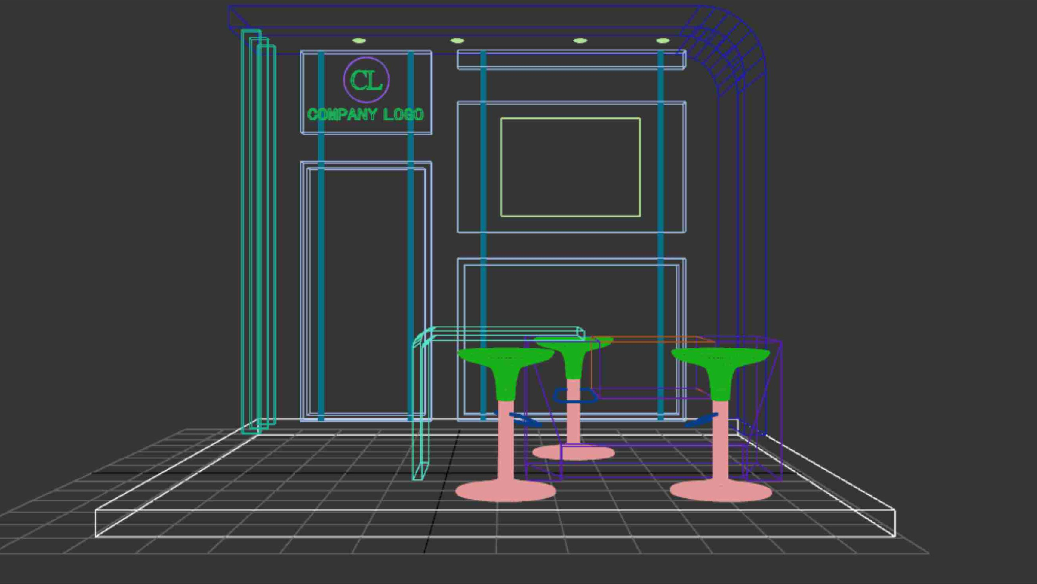 3D booth exhibition 3x3 poster model - TurboSquid 1572391