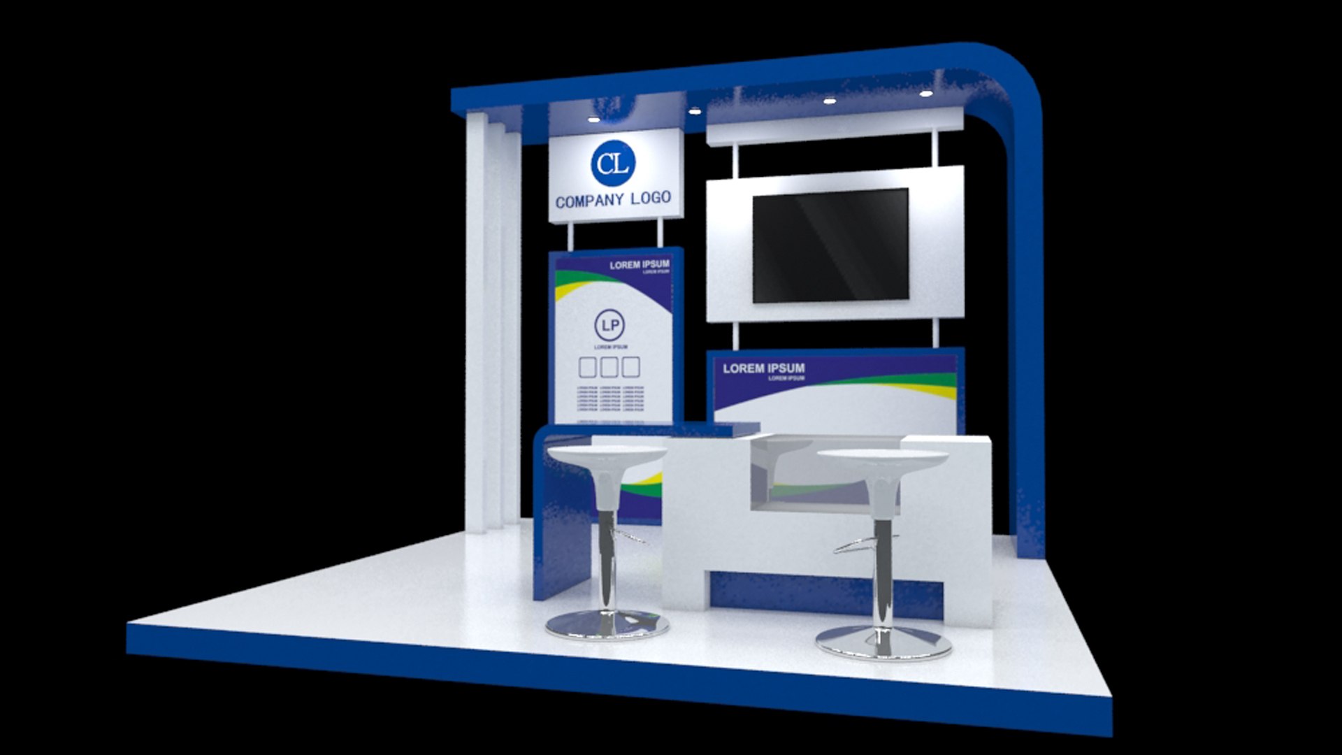 3D Booth Exhibition 3x3 Poster Model - TurboSquid 1572391