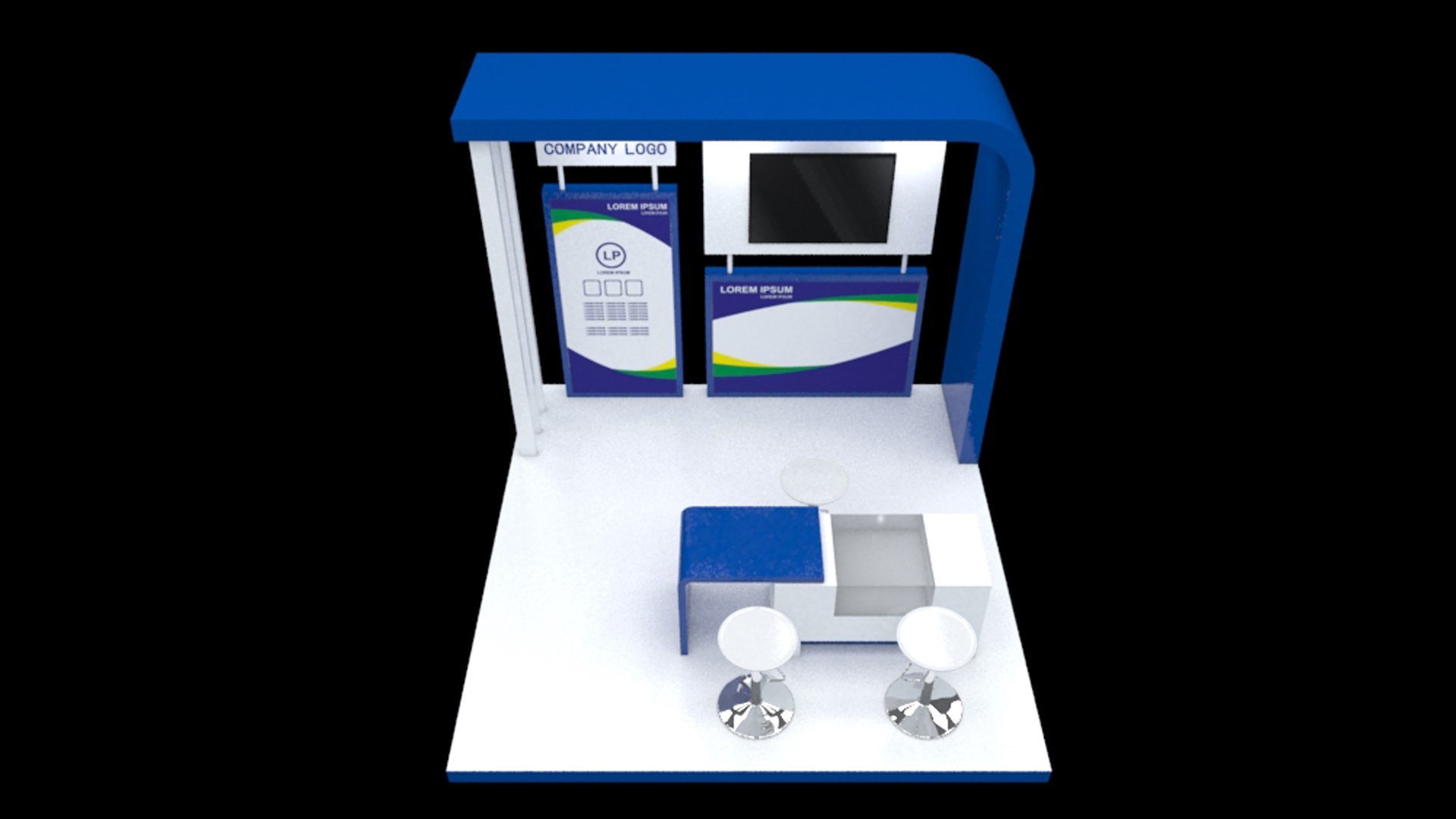 3D Booth Exhibition 3x3 Poster Model - TurboSquid 1572391