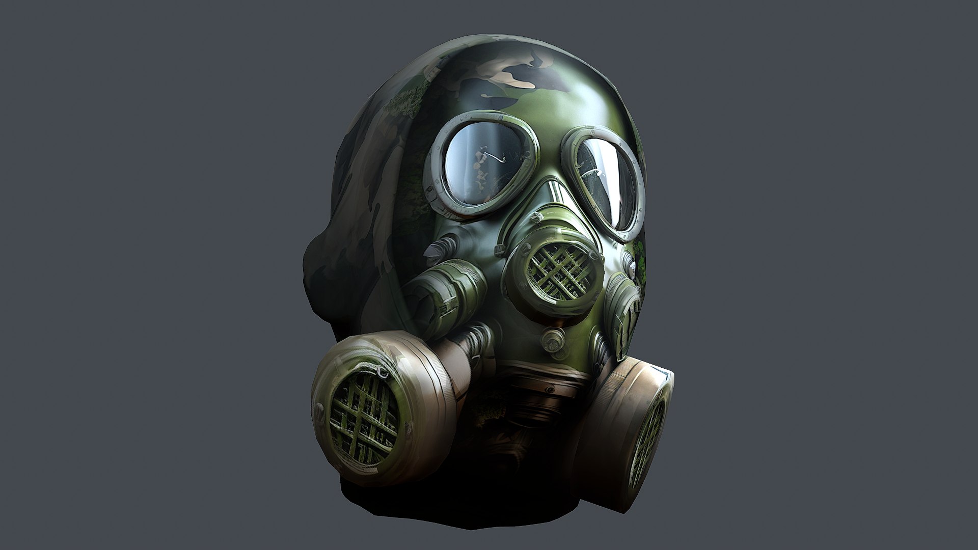 3D Gas Mask Helmet Military Combat Soldier Armor Scifi Fantasy Model ...