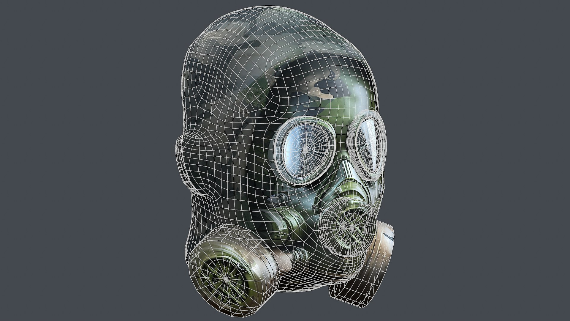 3D Gas Mask Helmet Military Combat Soldier Armor Scifi Fantasy Model ...