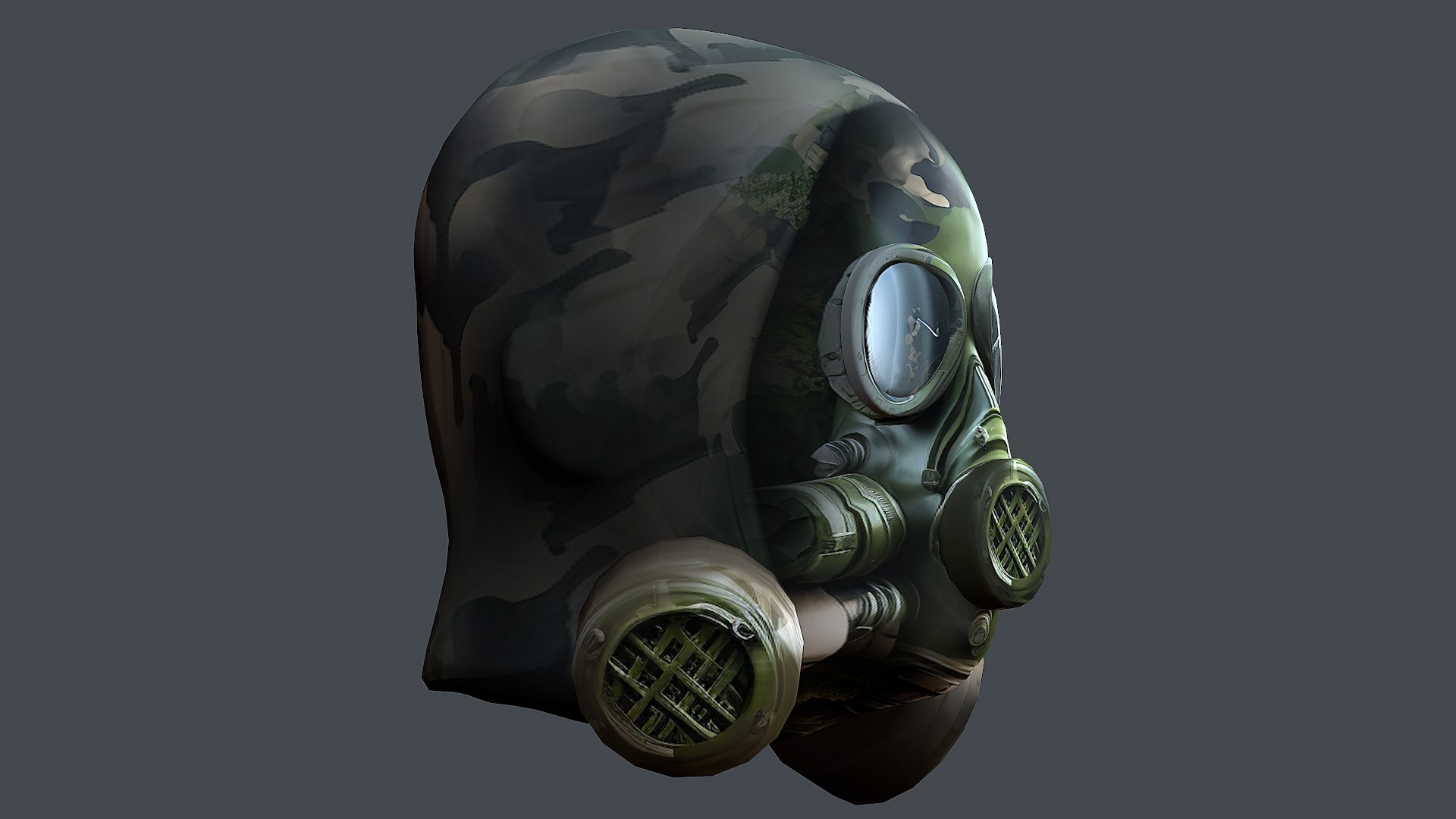 3D Gas Mask Helmet Military Combat Soldier Armor Scifi Fantasy Model ...
