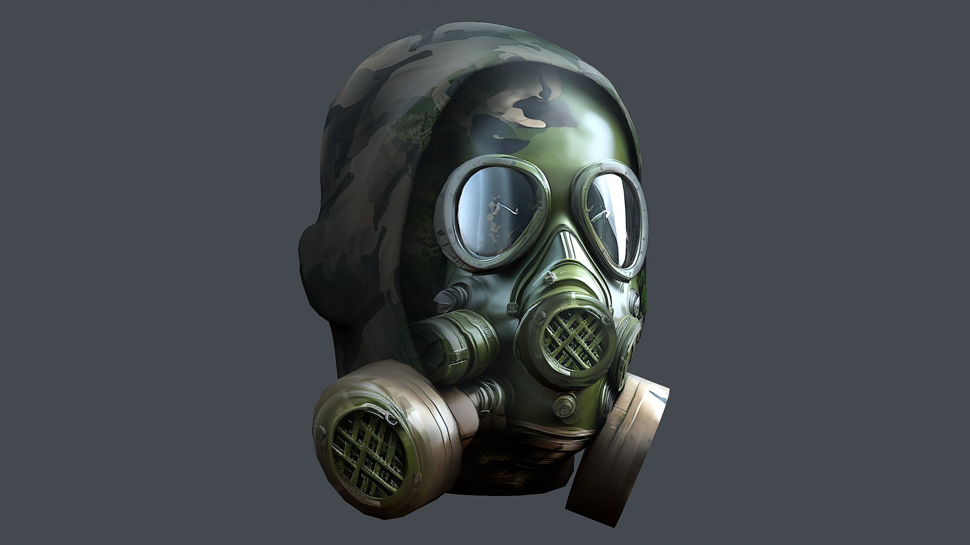 3D Gas Mask Helmet Military Combat Soldier Armor Scifi Fantasy Model ...