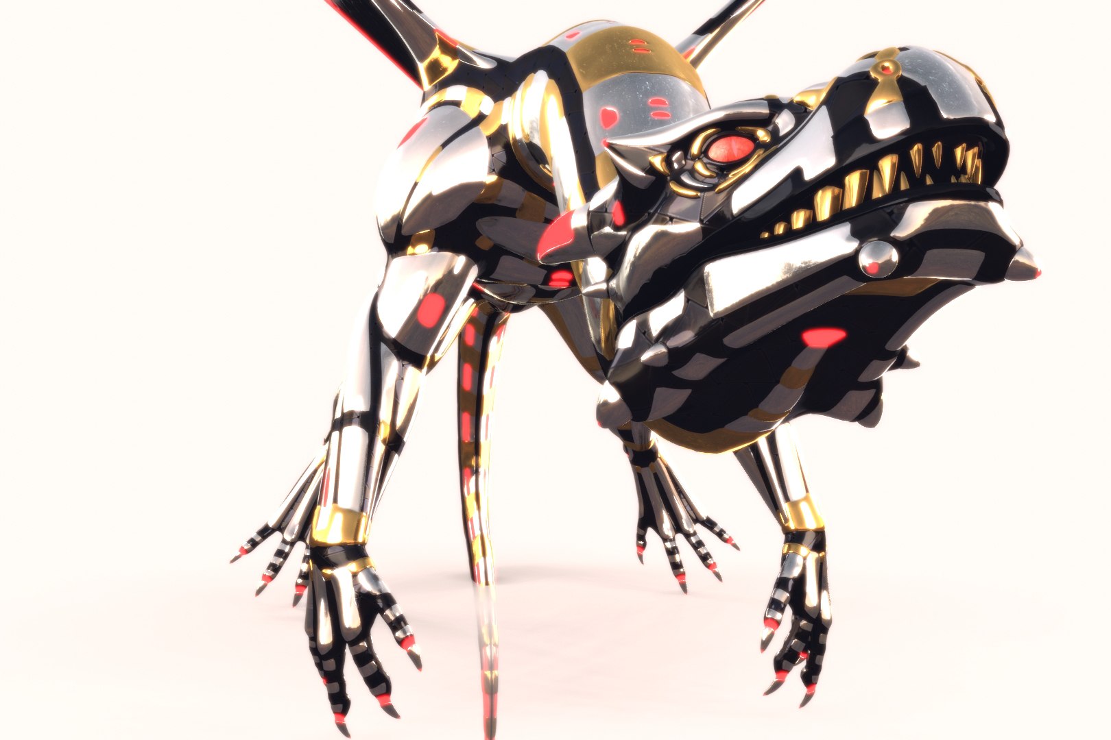 High Tech Machine Creature PBR Rigged 3D - TurboSquid 1746110