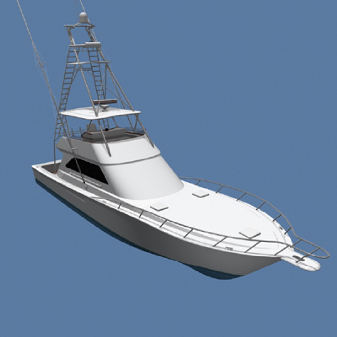 3d sportfishing boat