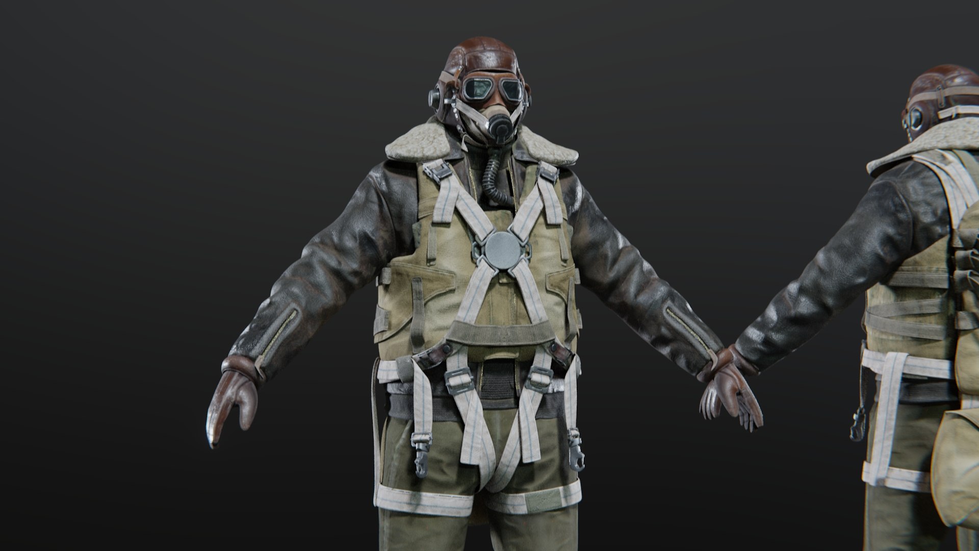3D SOLDIER WWII USA Pilot Model - TurboSquid 1942628
