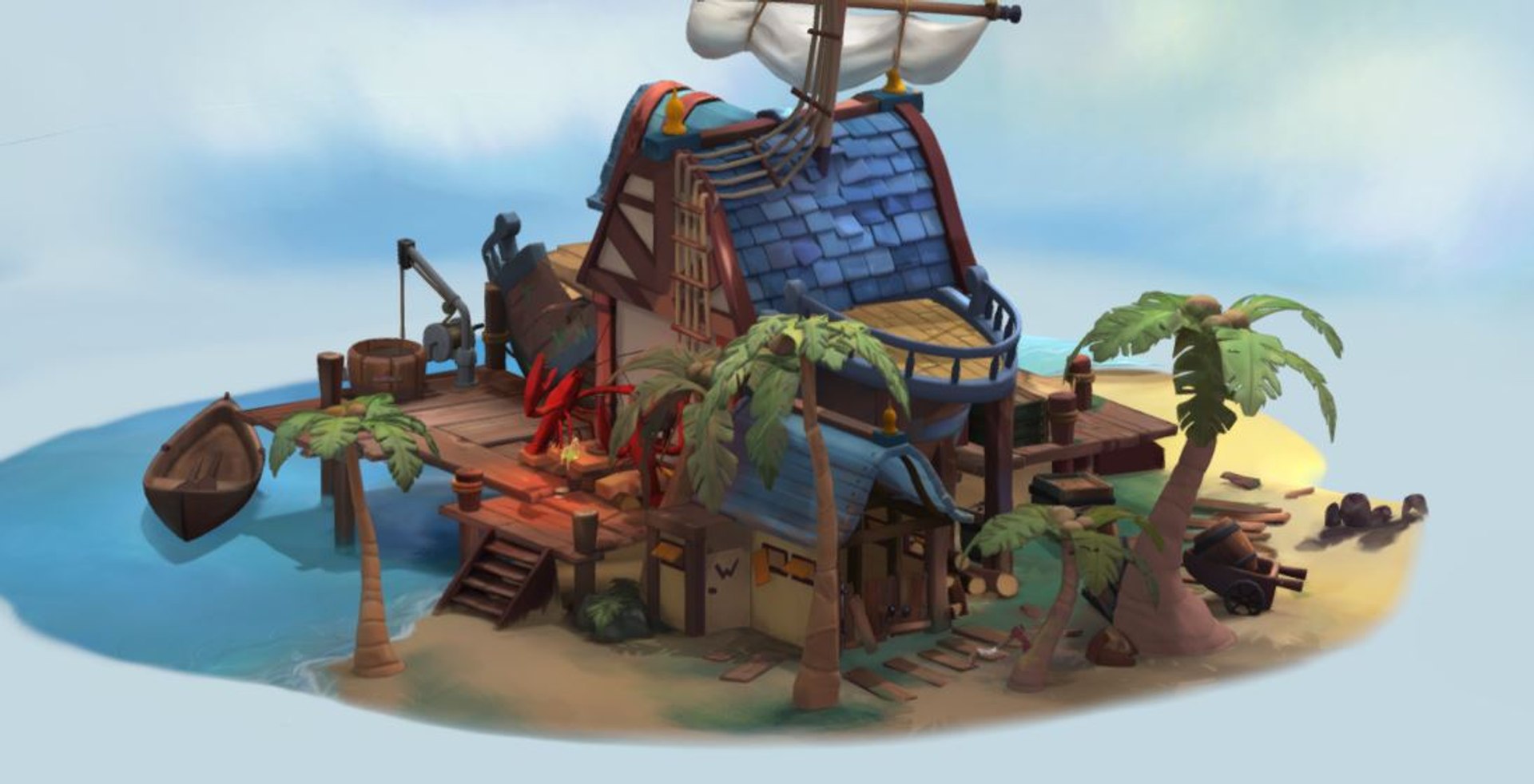 Pirate House 3D Model - TurboSquid 1619604