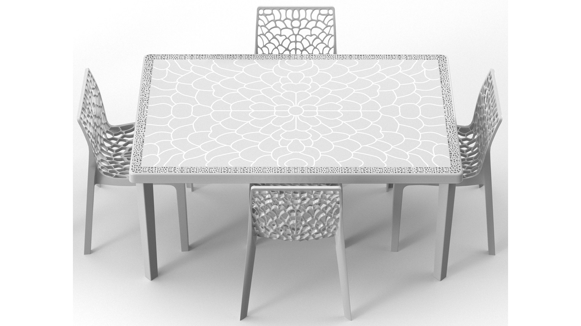 3D Set Chair And Table Gruvyer By Grand Soleil - TurboSquid 2039991