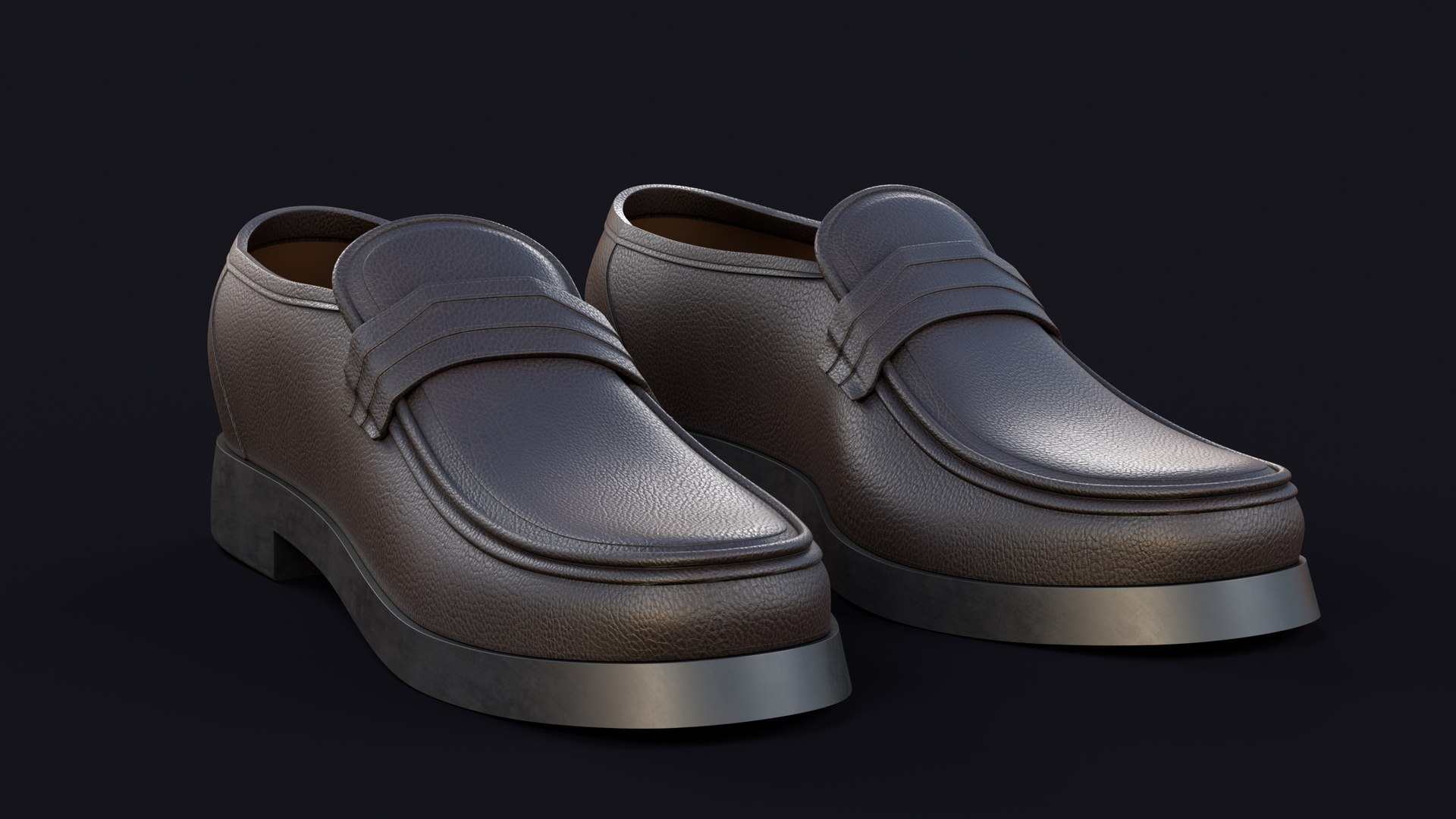 3D Model Men Loafers - TurboSquid 2128607