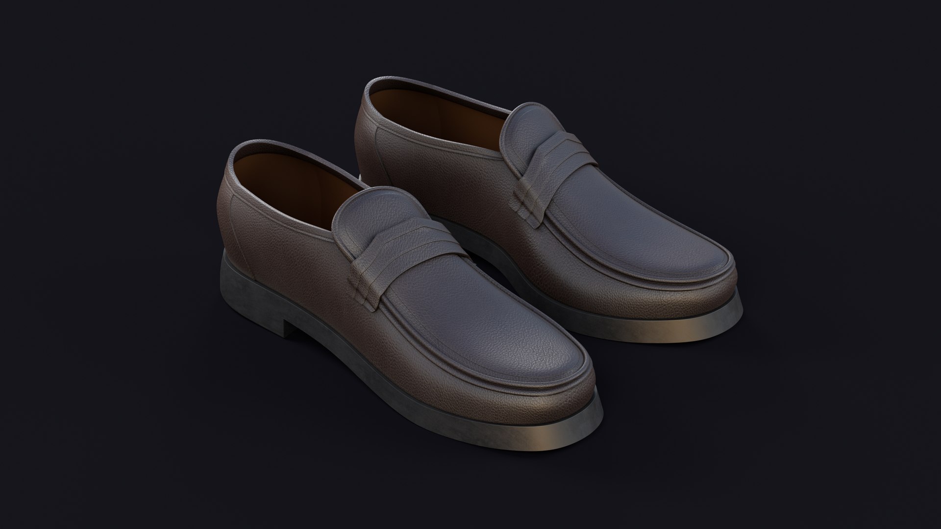 3D Model Men Loafers - TurboSquid 2128607