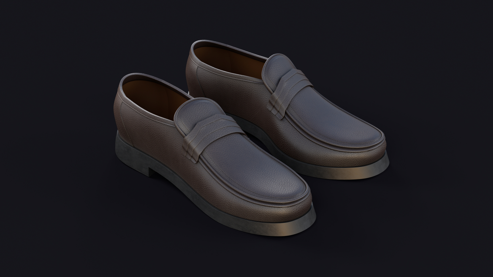 3D Model Men Loafers - TurboSquid 2128607