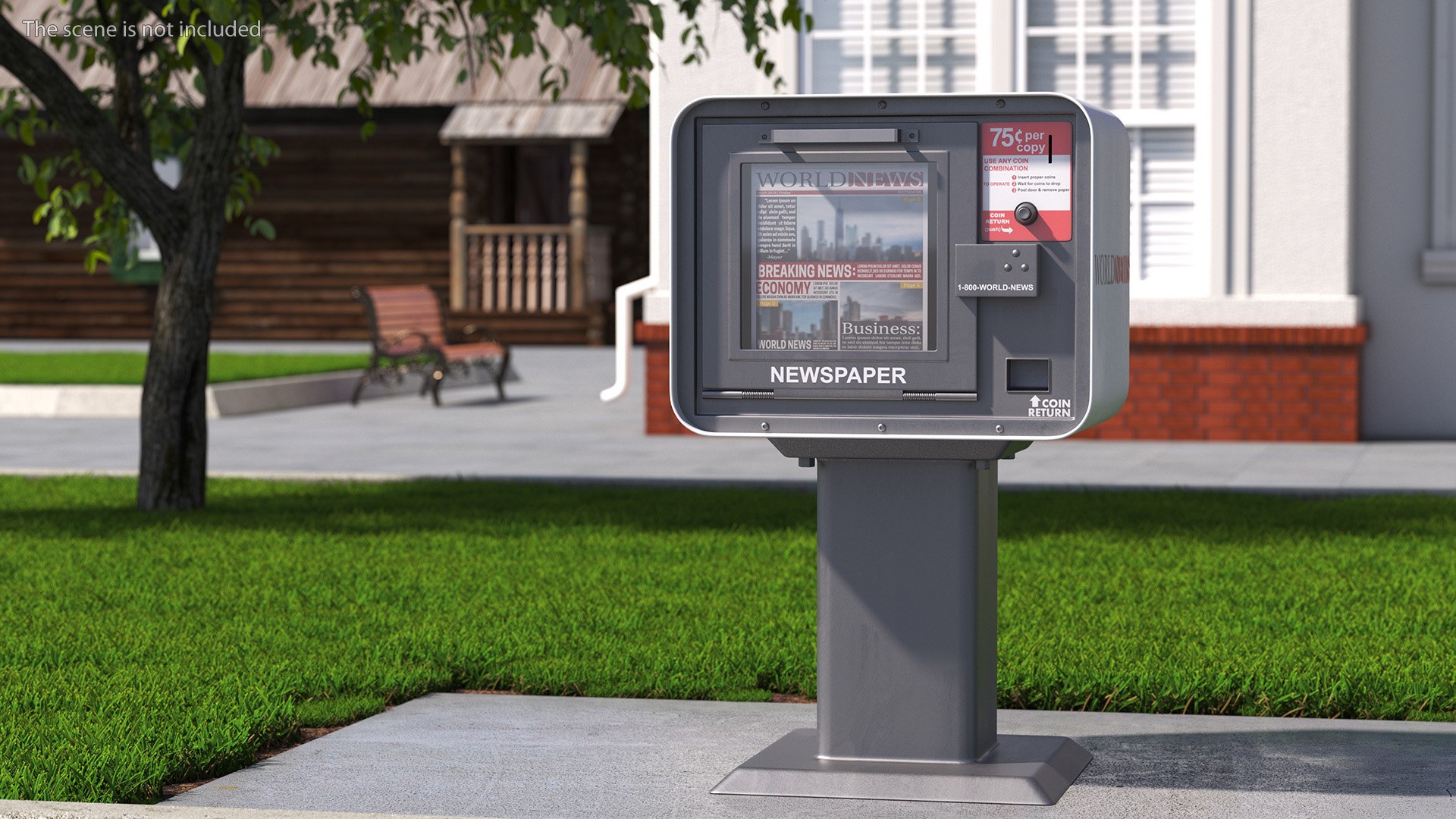 Urban Newspaper Vending Machine 3D Model - TurboSquid 2348796