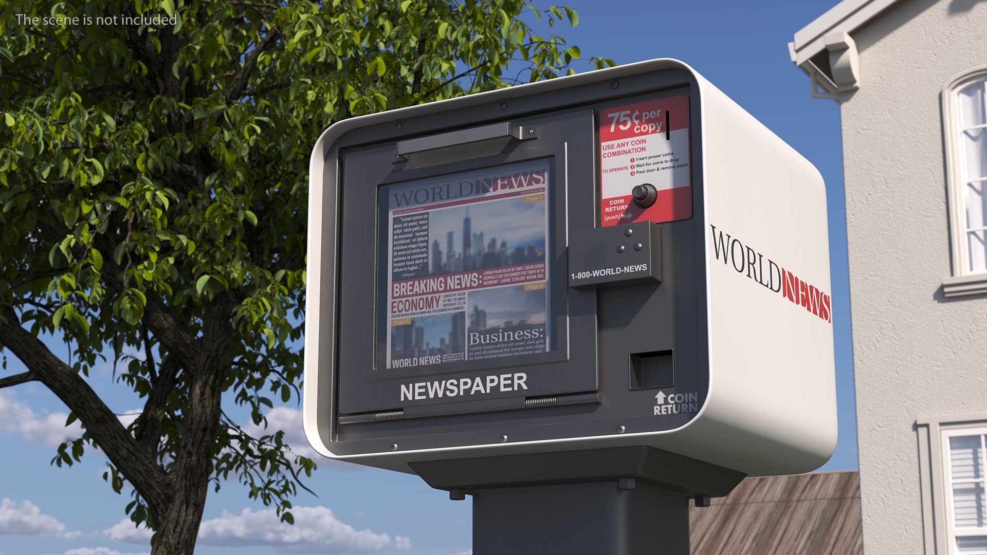 Urban Newspaper Vending Machine 3D Model - TurboSquid 2348796