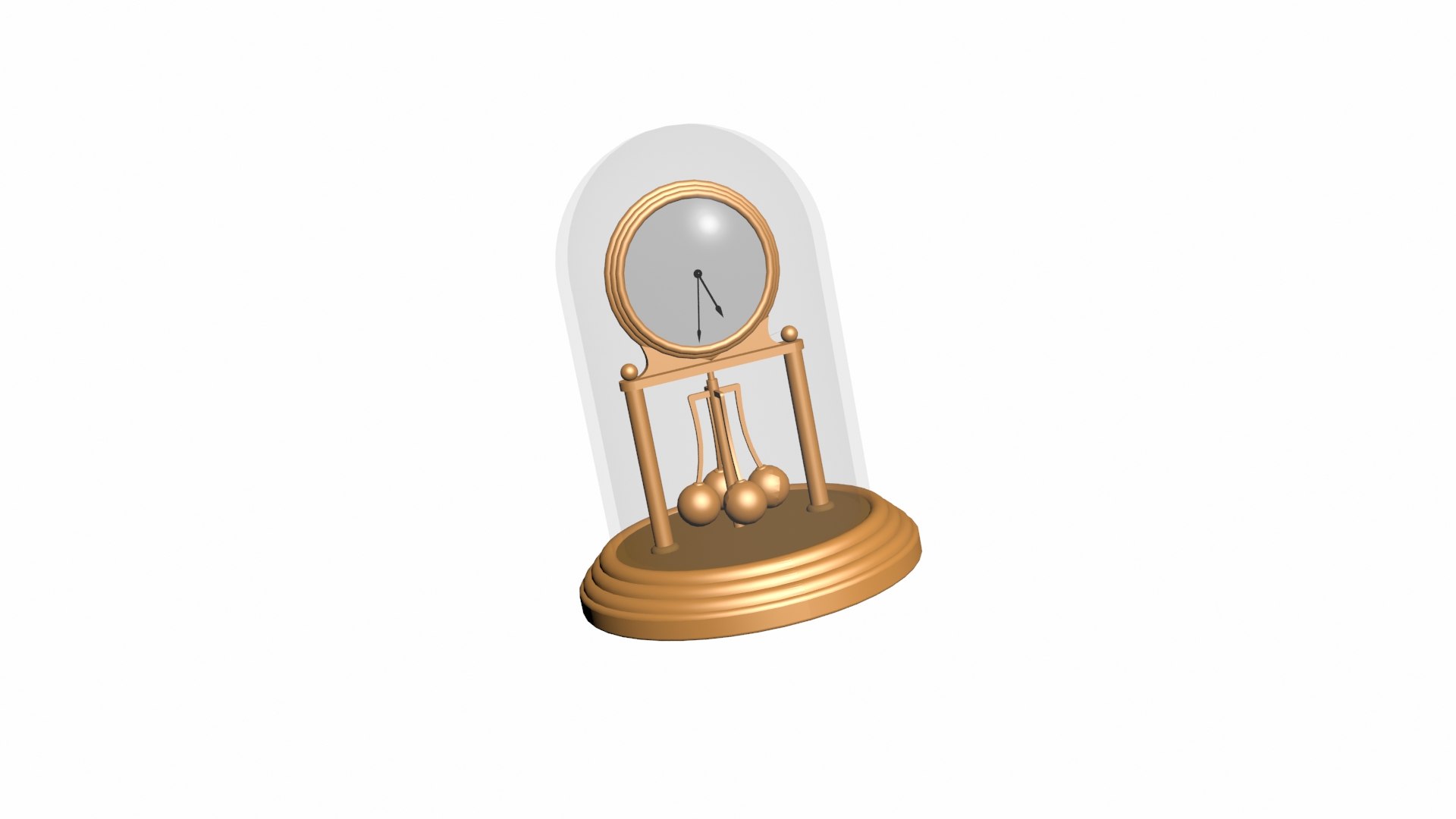 Glass Clock 3D Model - TurboSquid 1737387