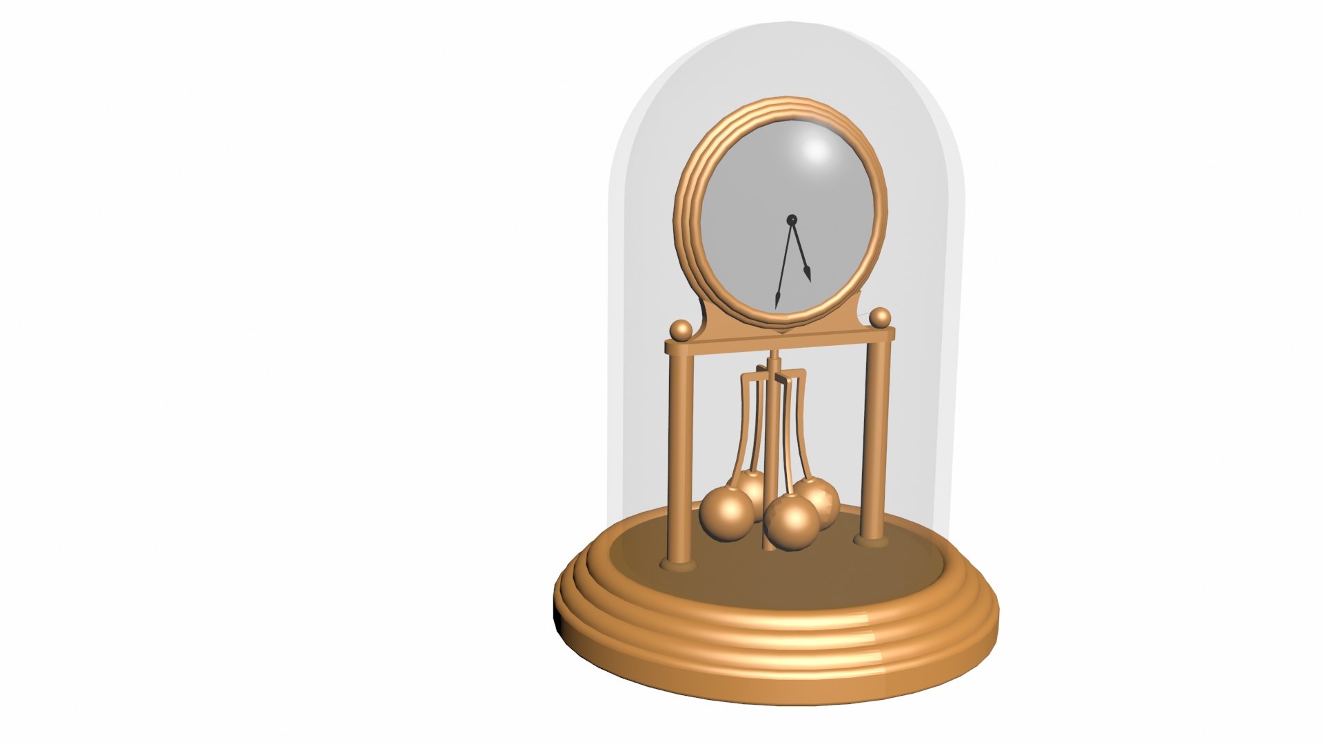 Glass Clock 3D Model - TurboSquid 1737387