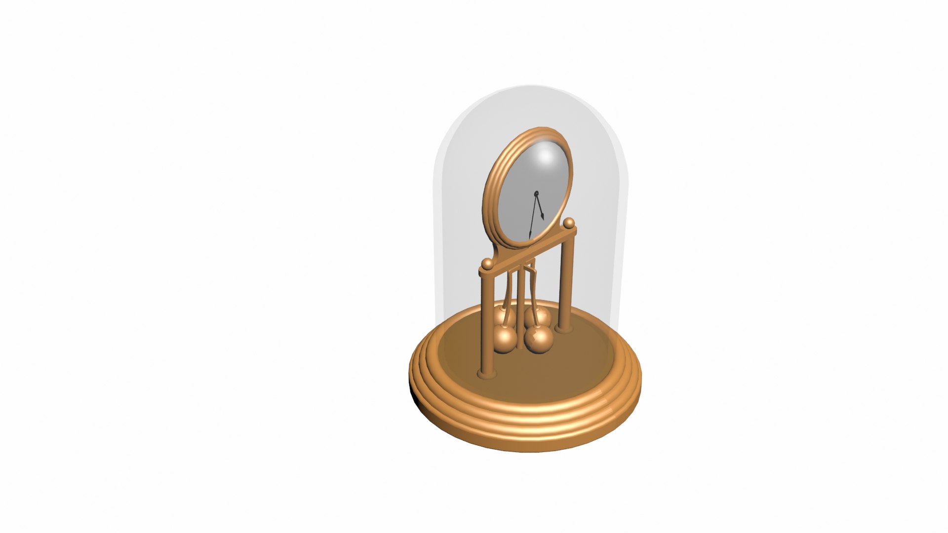 Glass Clock 3D Model - TurboSquid 1737387