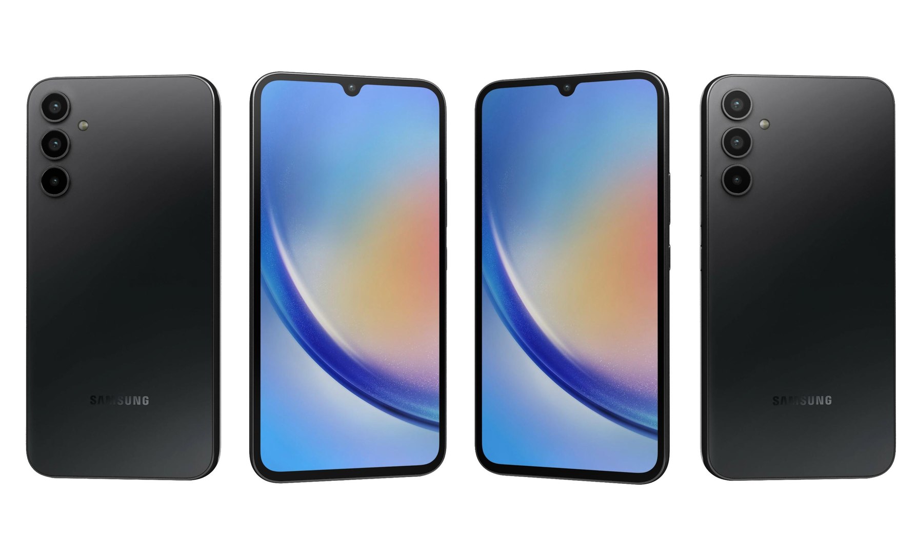 Samsung Galaxy A34 Black model - TurboSquid 2045352