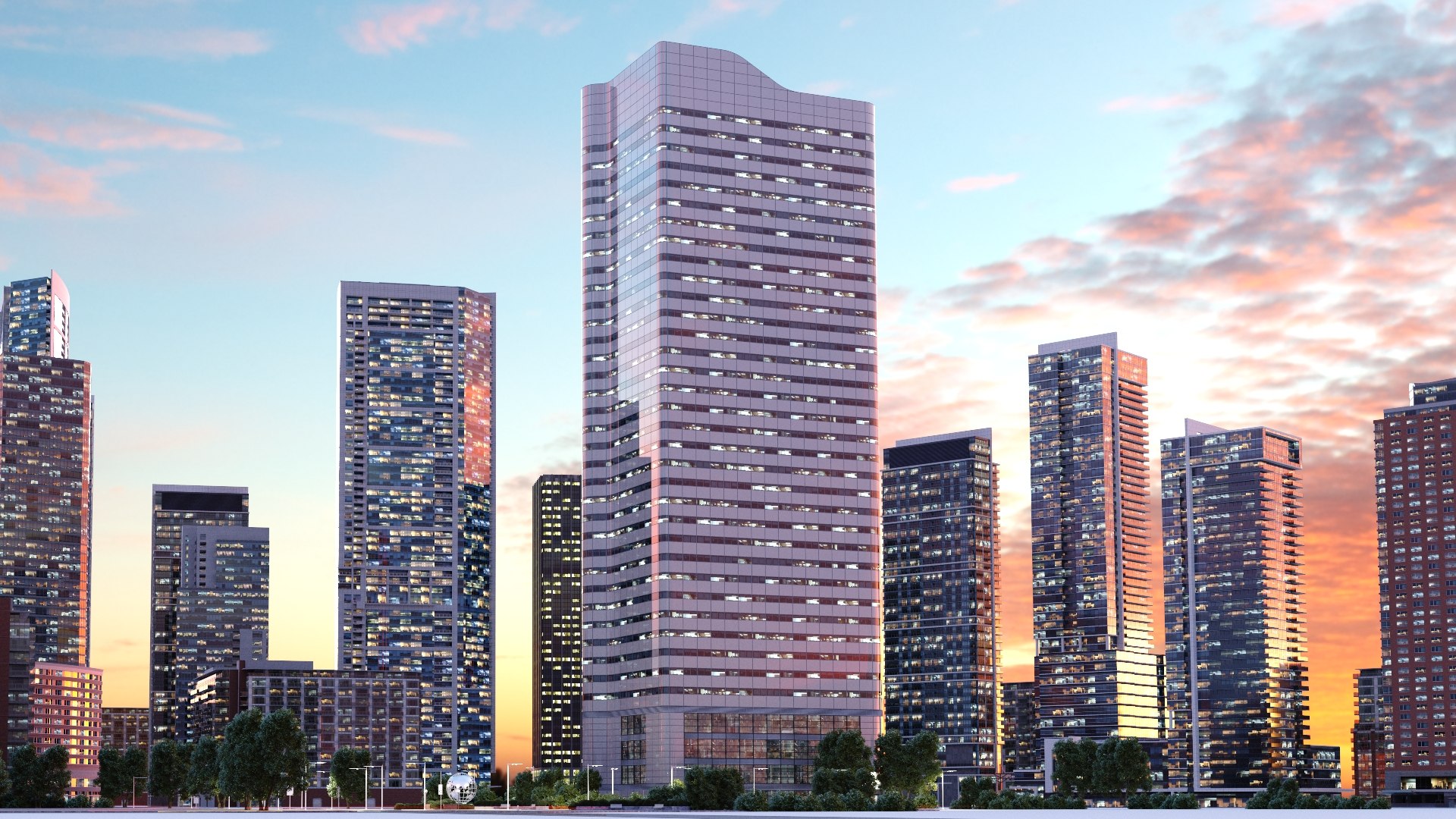 3D First Canadian Place V11 Lowpoly Model - TurboSquid 1789282