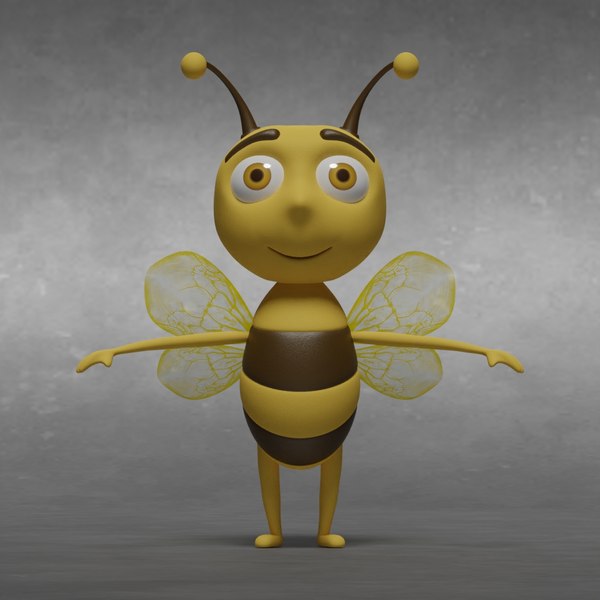 3D Bee cartoon rigged character model - TurboSquid 2040125