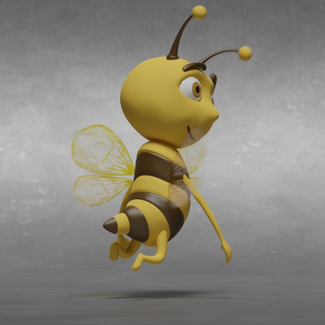 3D Bee Cartoon Rigged Character Model - TurboSquid 2040125