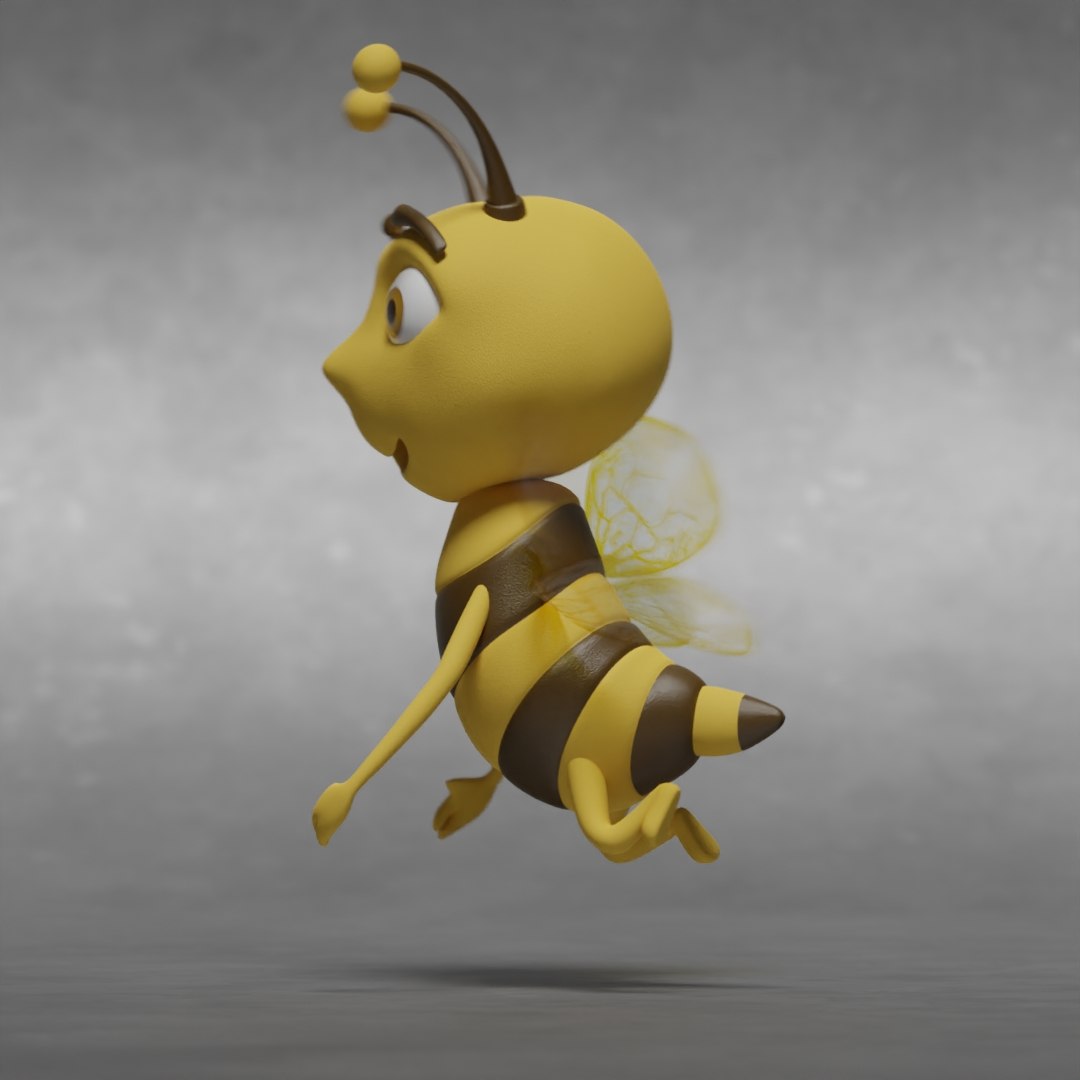 3D Bee Cartoon Rigged Character Model - TurboSquid 2040125