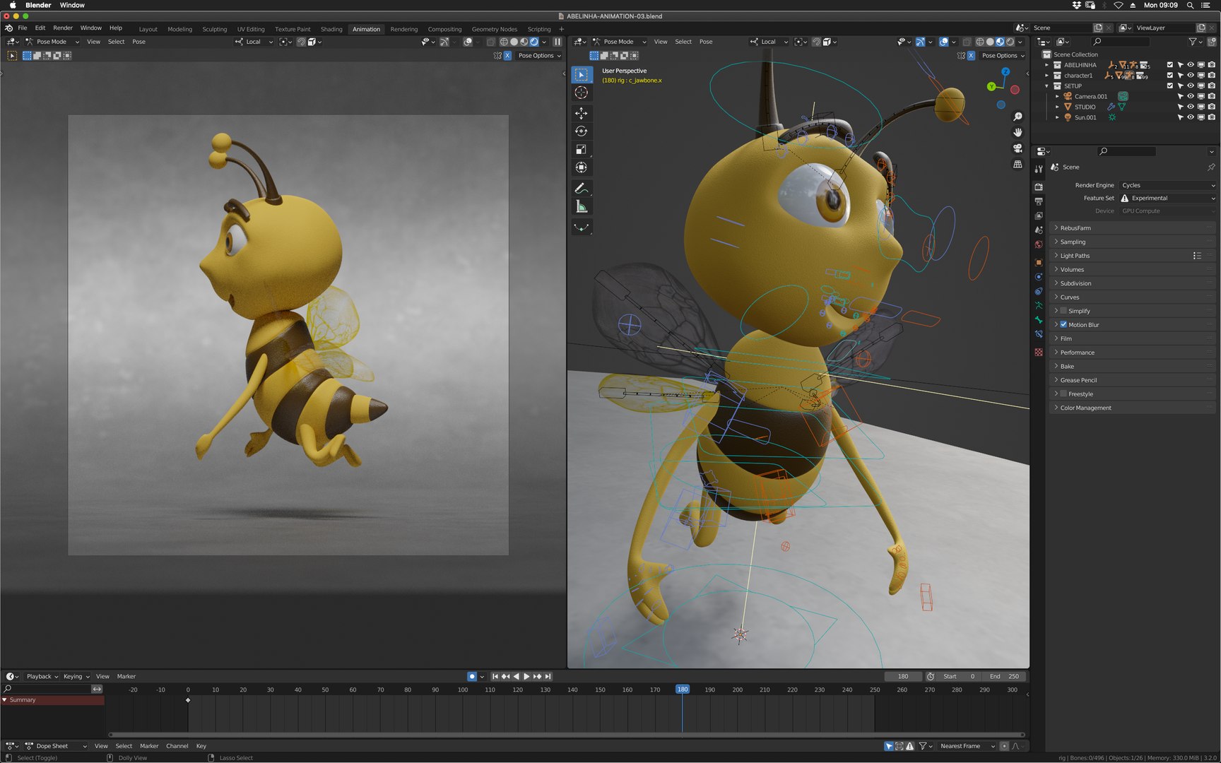 3D Bee Cartoon Rigged Character Model - TurboSquid 2040125