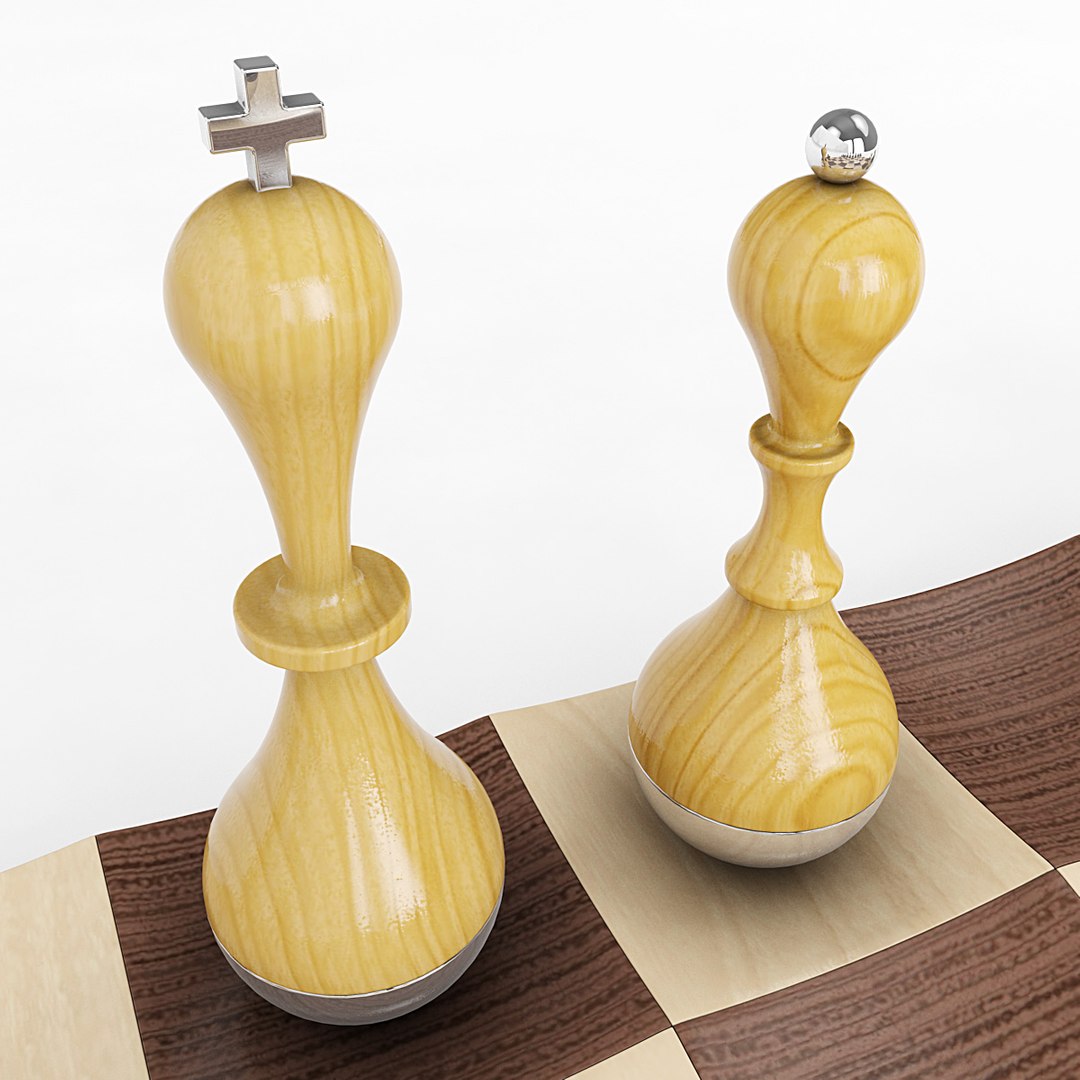 wooden wobble chess set 3d 3ds