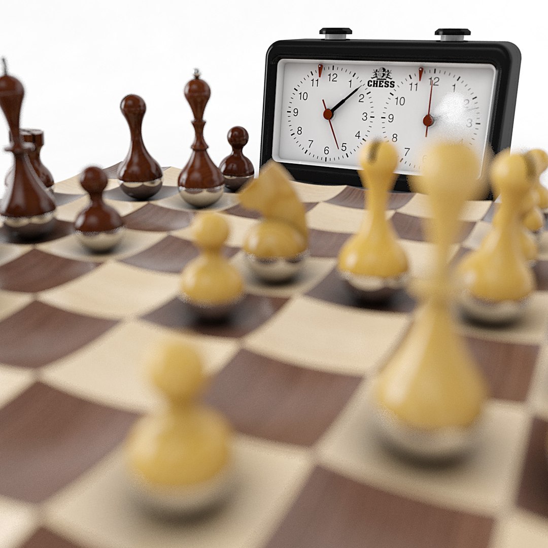 wooden wobble chess set 3d 3ds