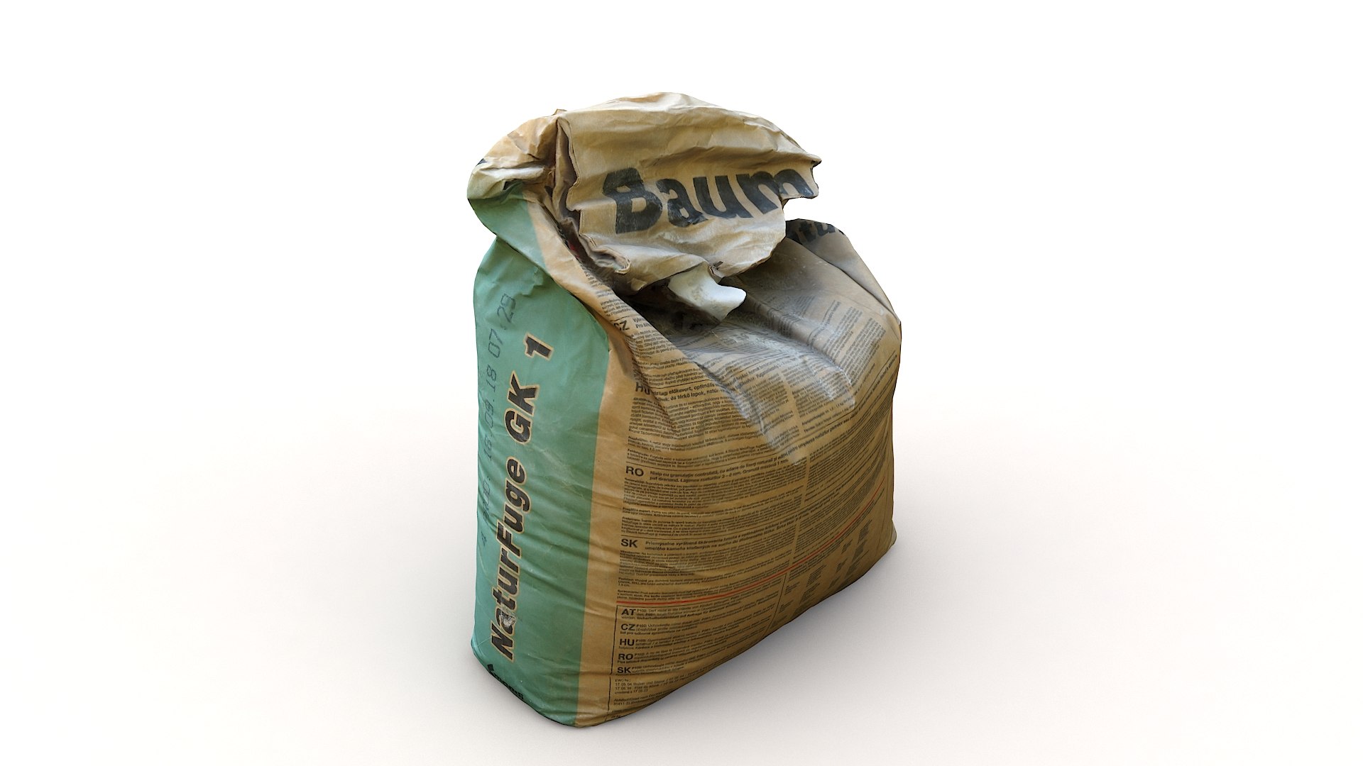 3D Cement Bag Pack Model - TurboSquid 1537634