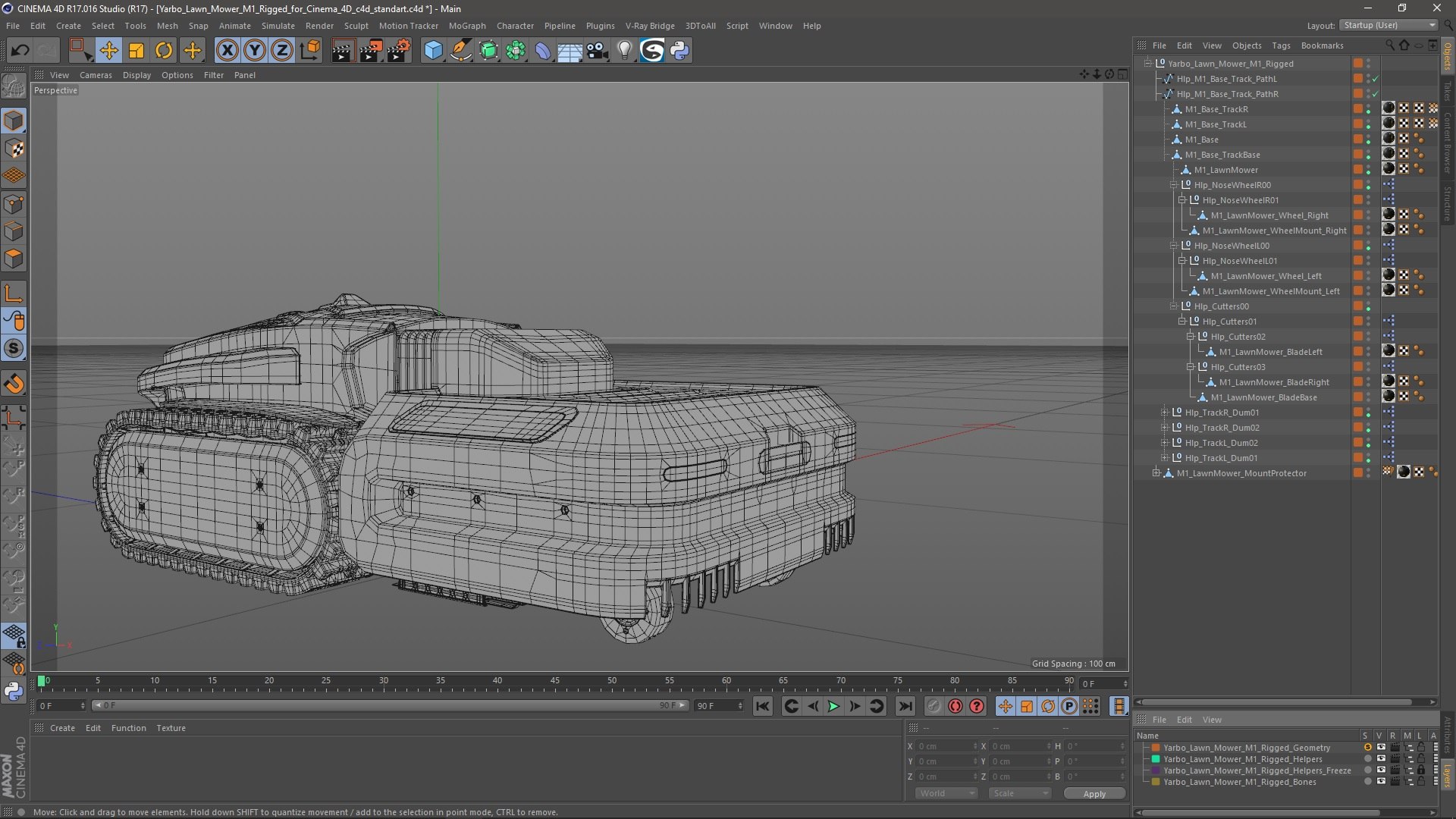 Yarbo Lawn Mower M1 Rigged For Cinema 4D 3D Model - TurboSquid 2192297