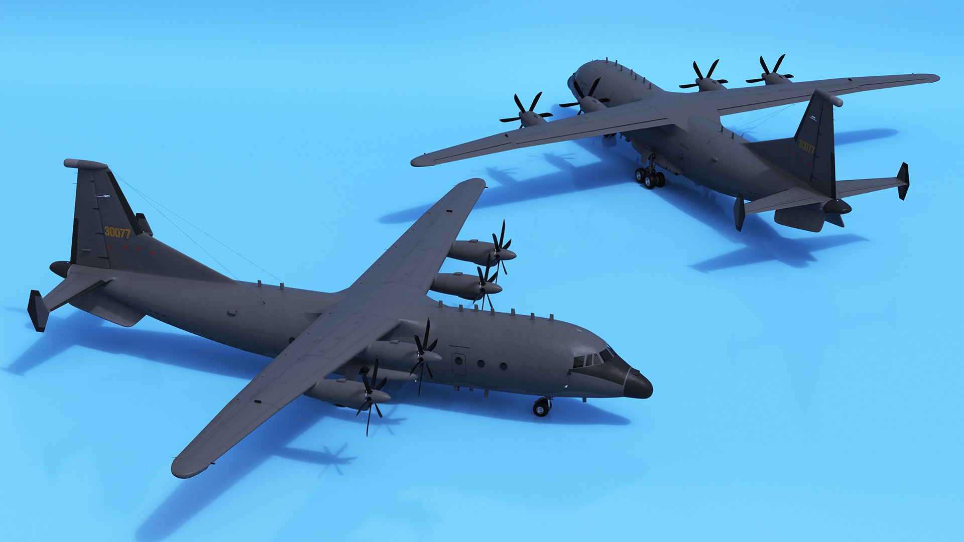 3D Military Turboprop Transport Aircraft Model - TurboSquid 2325283