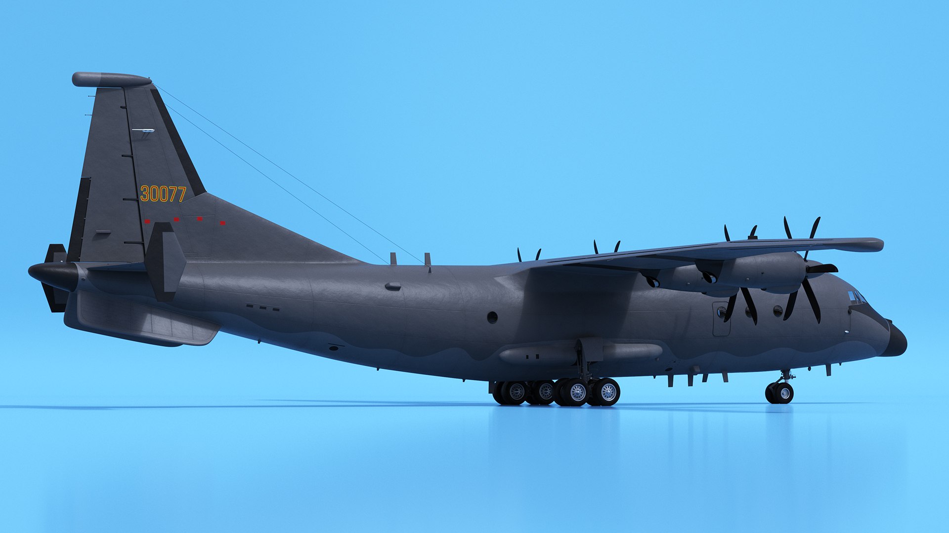 3D Military Turboprop Transport Aircraft Model - TurboSquid 2325283