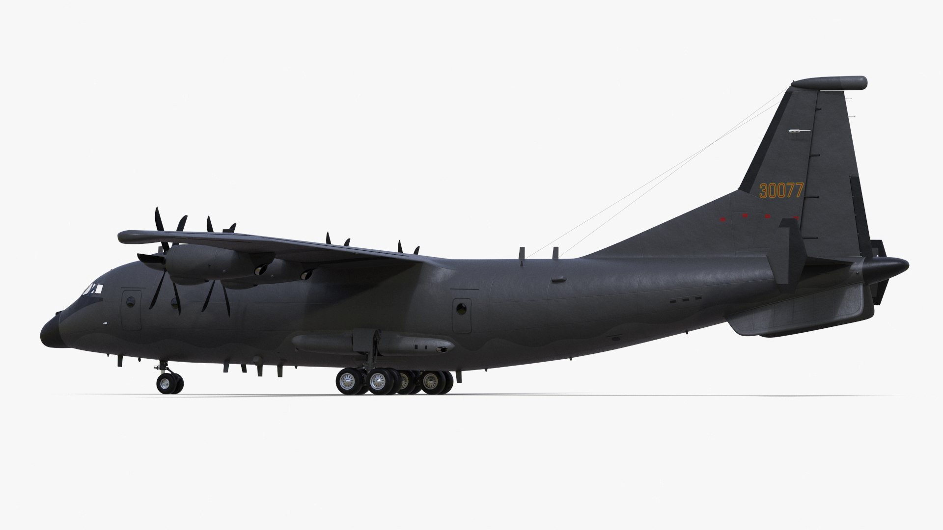 3D Military Turboprop Transport Aircraft Model - TurboSquid 2325283