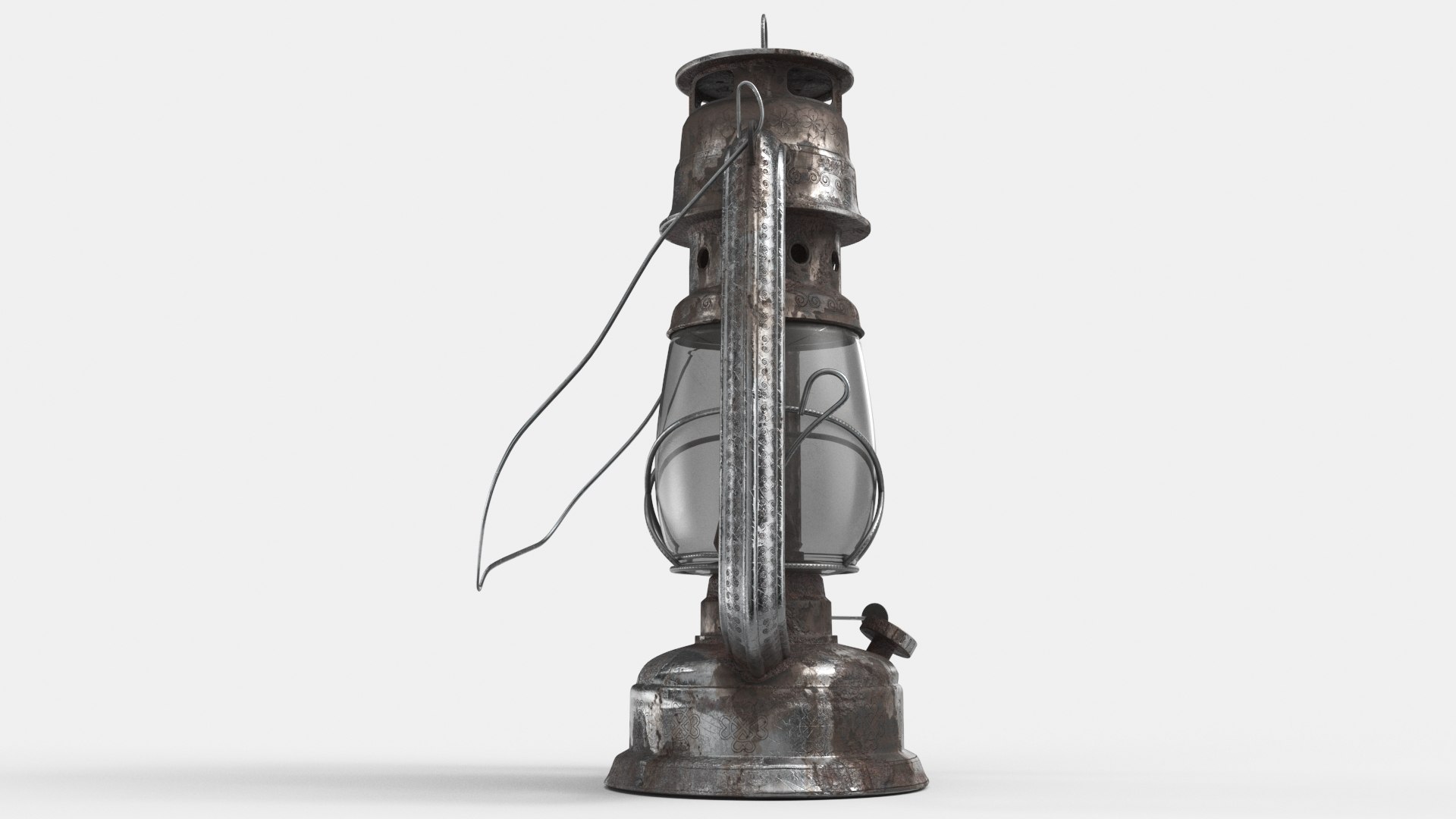 Rustic Kerosene Lantern Rusted Metal - PBR 3D - TurboSquid 2157585