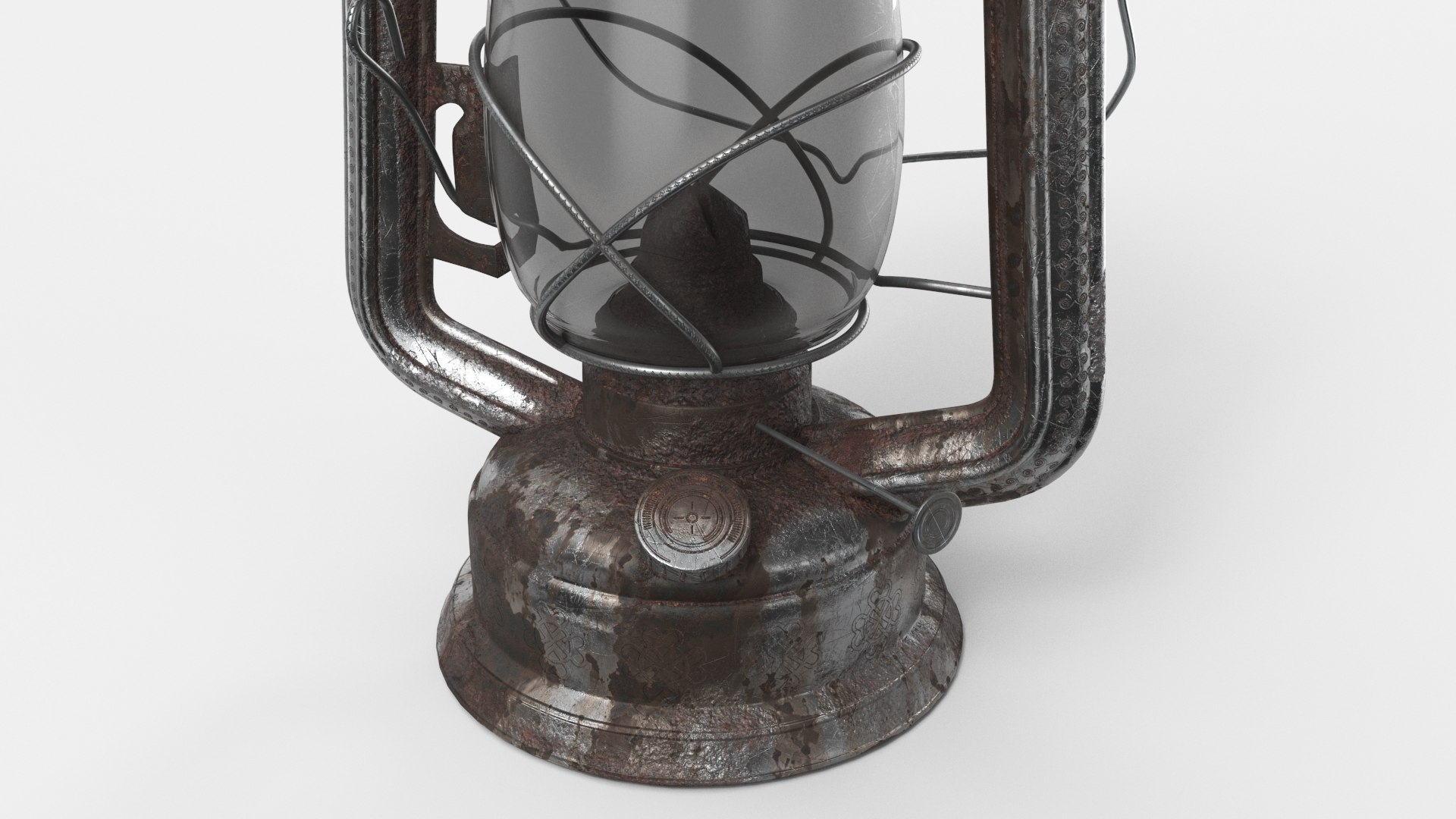 Rustic Kerosene Lantern Rusted Metal - PBR 3D - TurboSquid 2157585