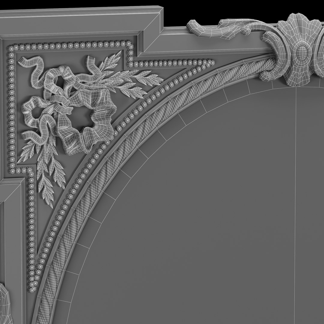 3D Victorian Mirror Model - TurboSquid 1920733