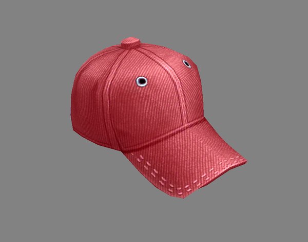 Cartoon red hat - Baseball cap - Sports cap model - TurboSquid 1724631