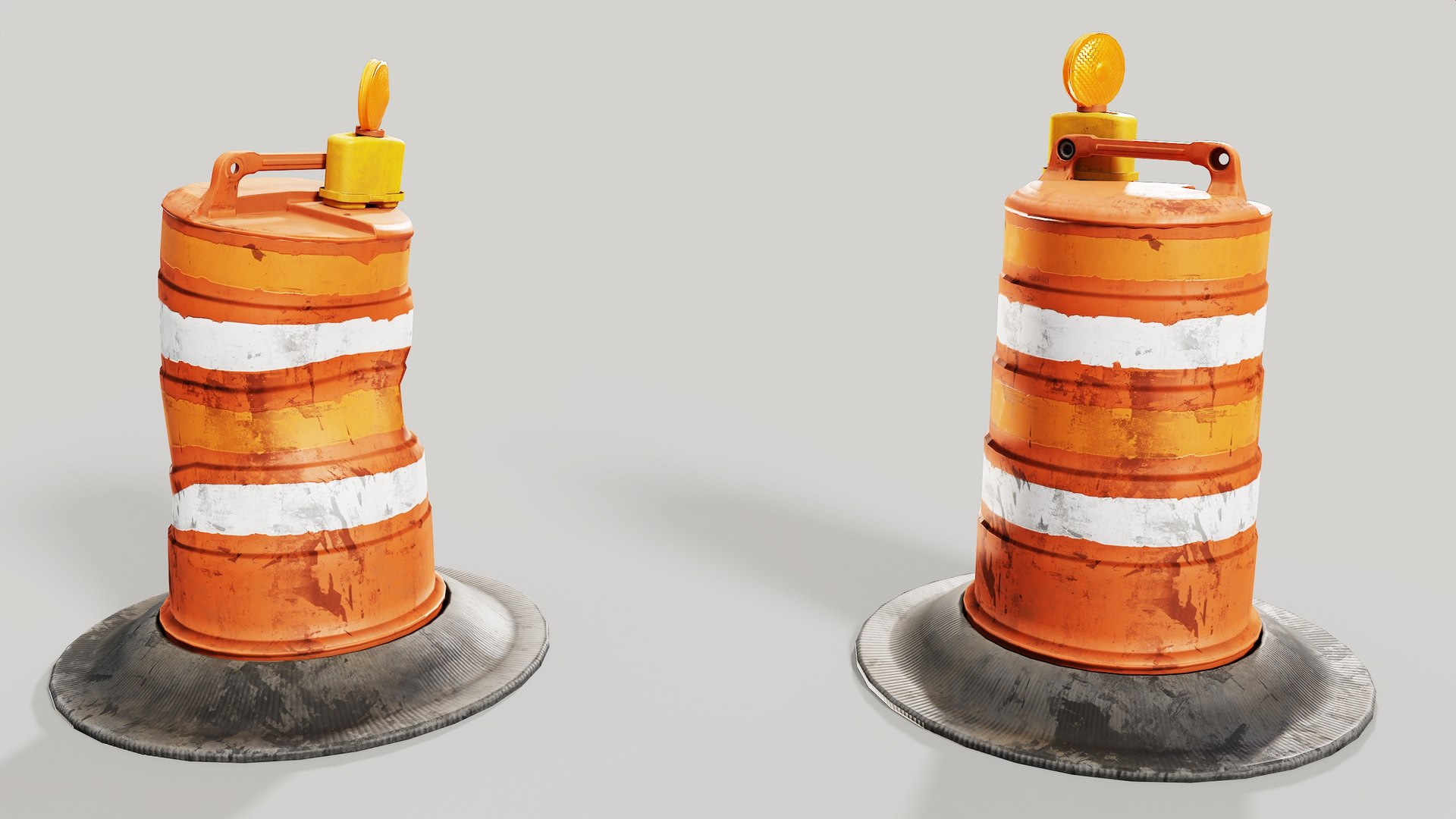 3D NY Traffic Barrel - PBR Game Ready Model - TurboSquid 2135060